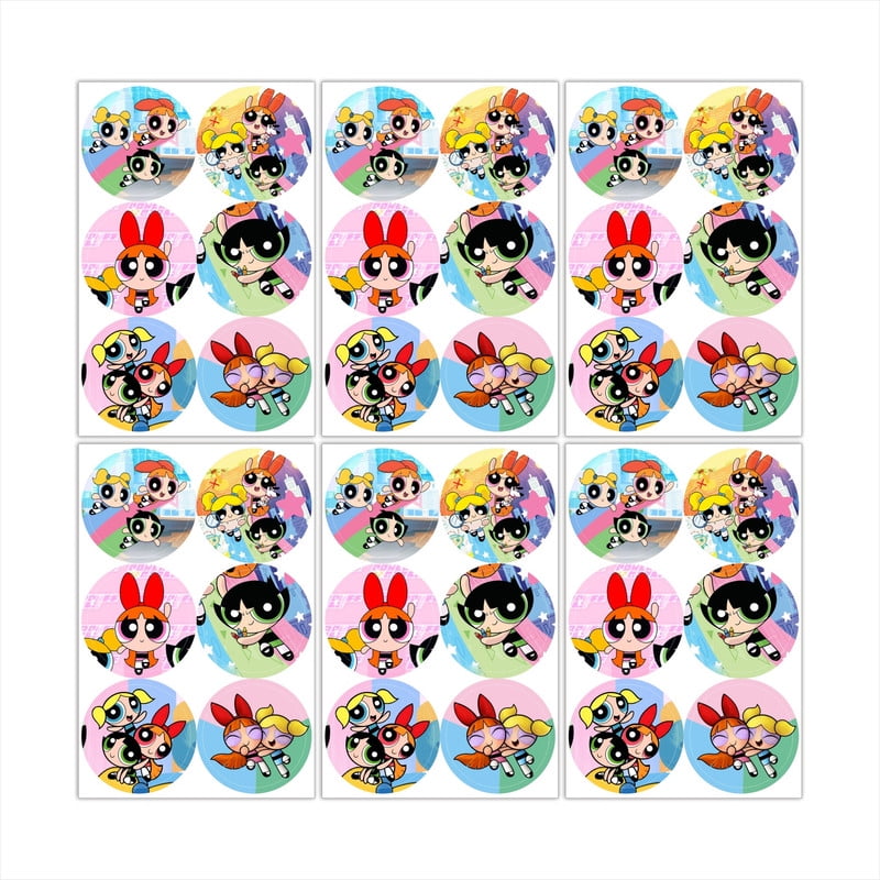 The Powerpuff Girls Stickers Party Favors Labels Birthday Thank You ...