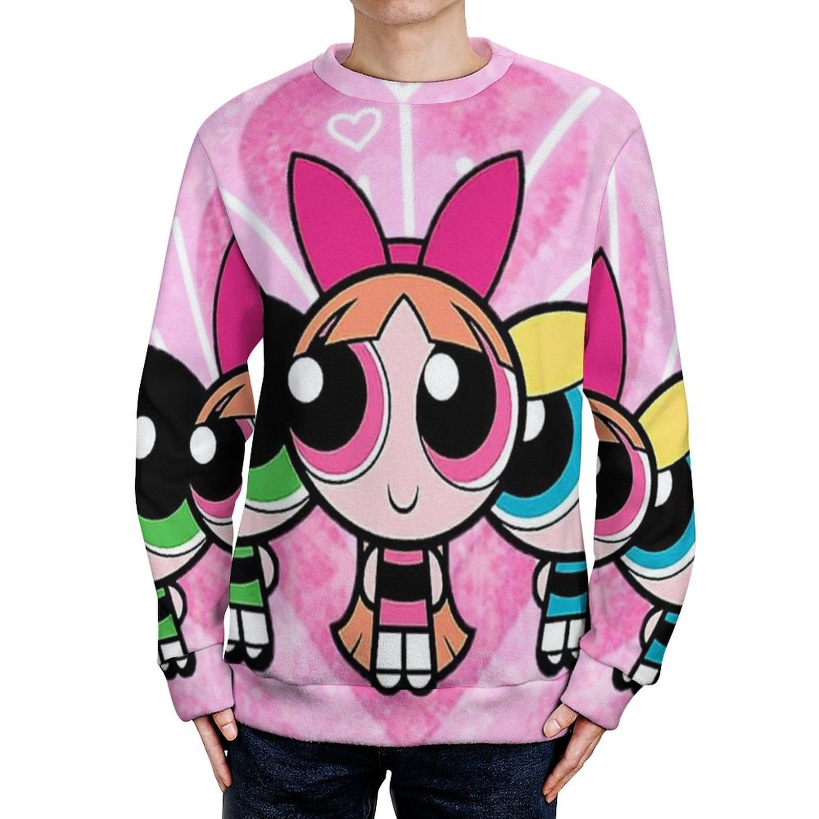 The Powerpuff Girls Sweater Long Sleeve Round Neck Pullover Jumper Fall ...
