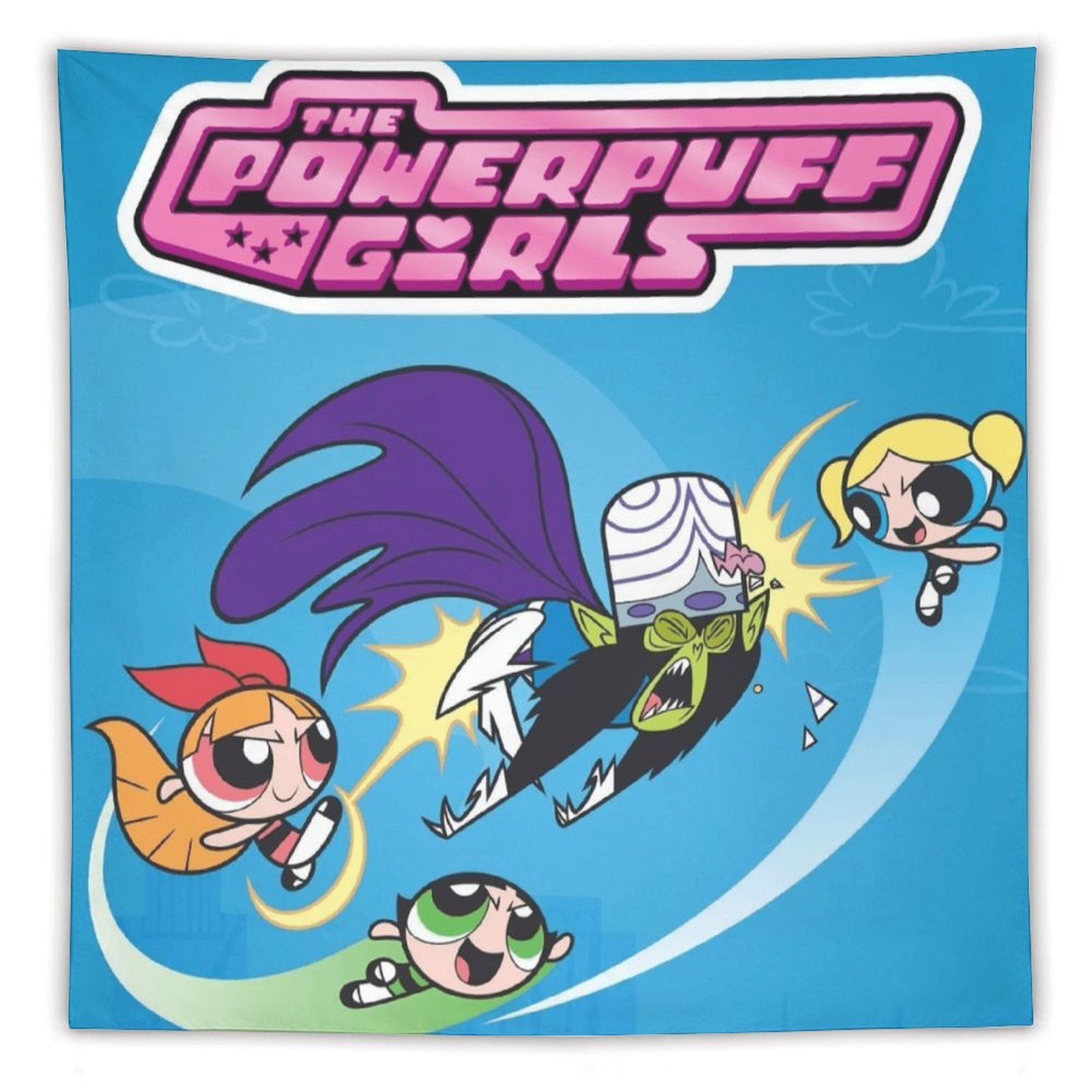 The Powerpuff Girls Tapestry Wall Hanging Wall Art Decor Wall Tapestry ...