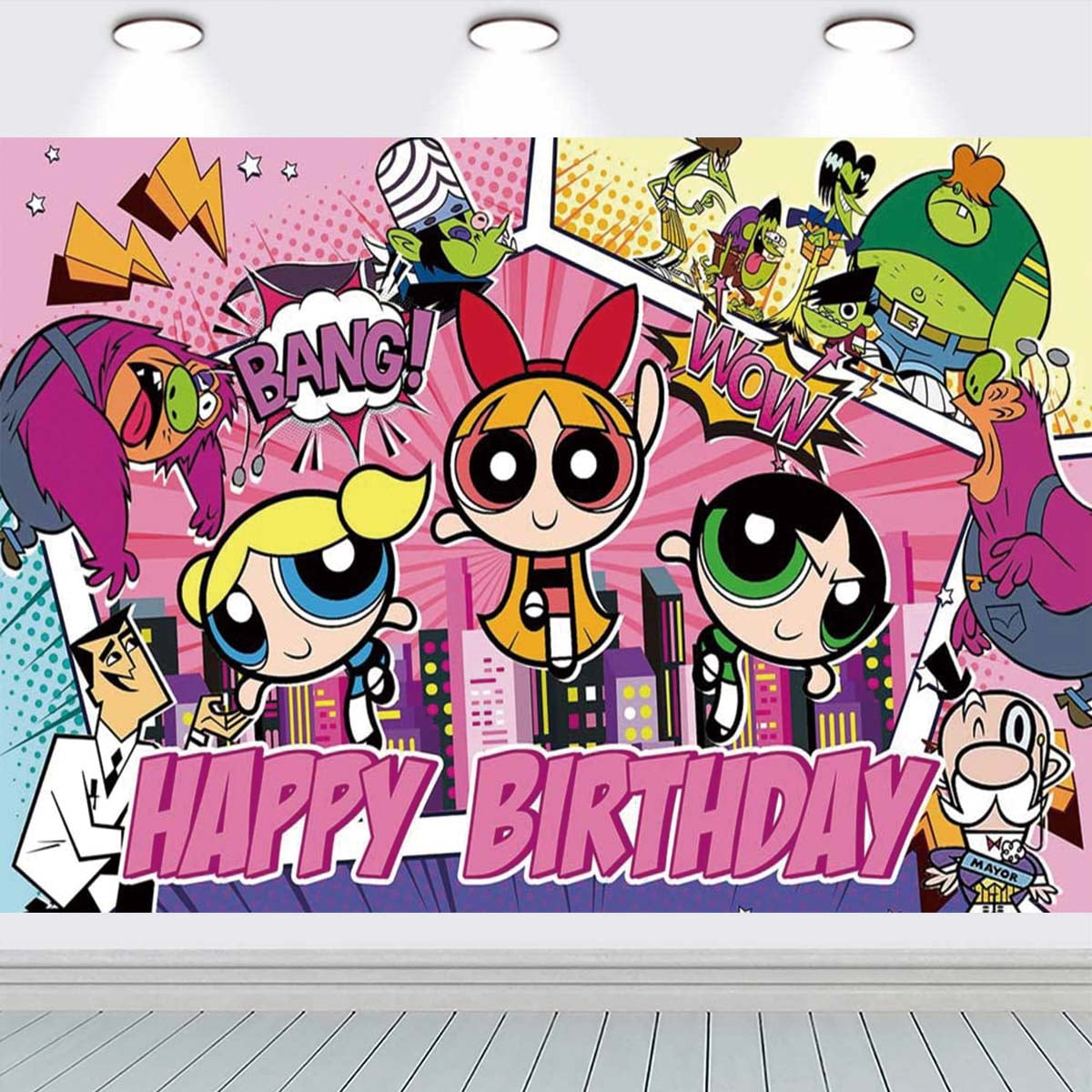 The Powerpuff Girls Taspestry Poster Banner Backdrop Background Wall ...