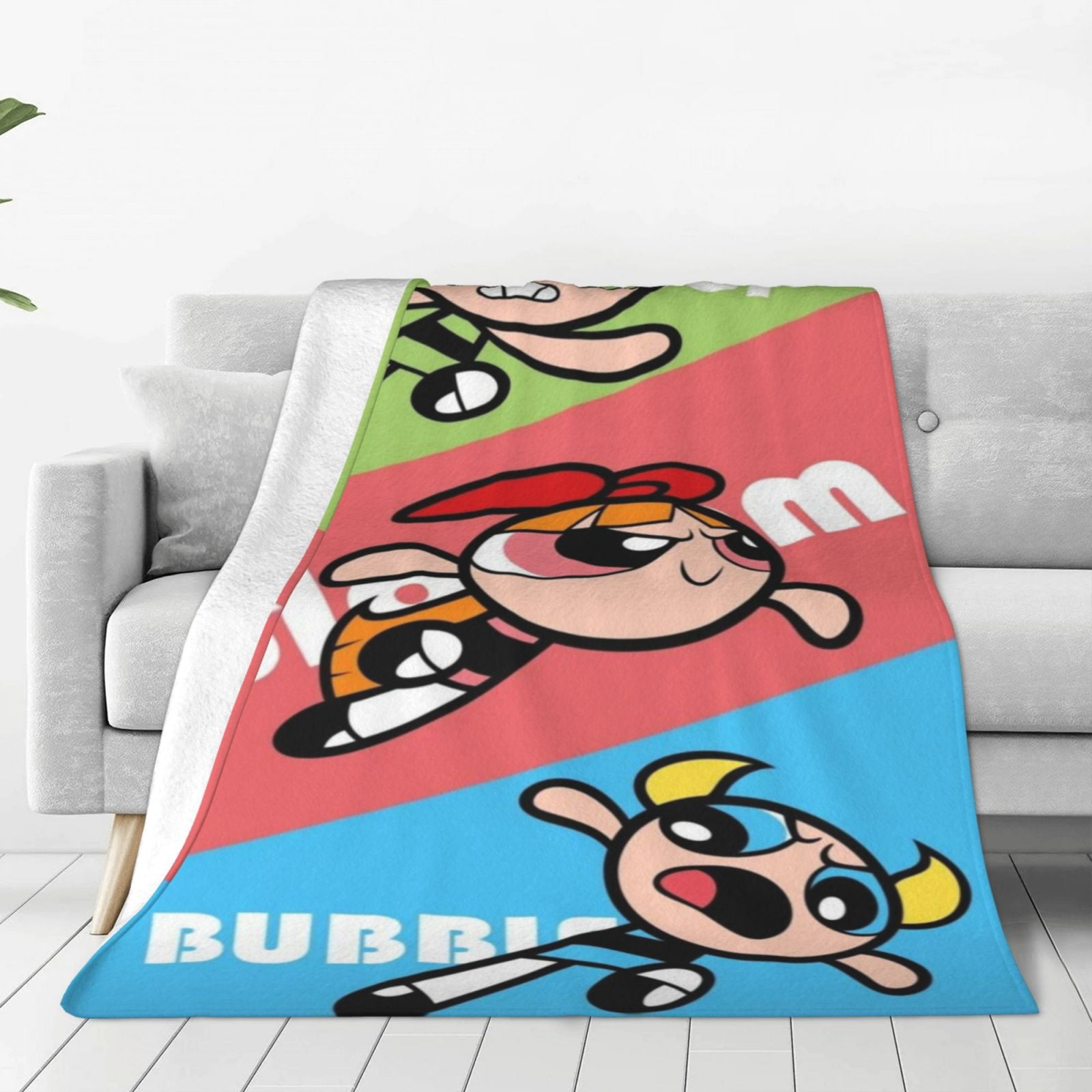 The Powerpuff Girls Throw Blanket Couch Bed Sofa Soft Lightweight Warm ...