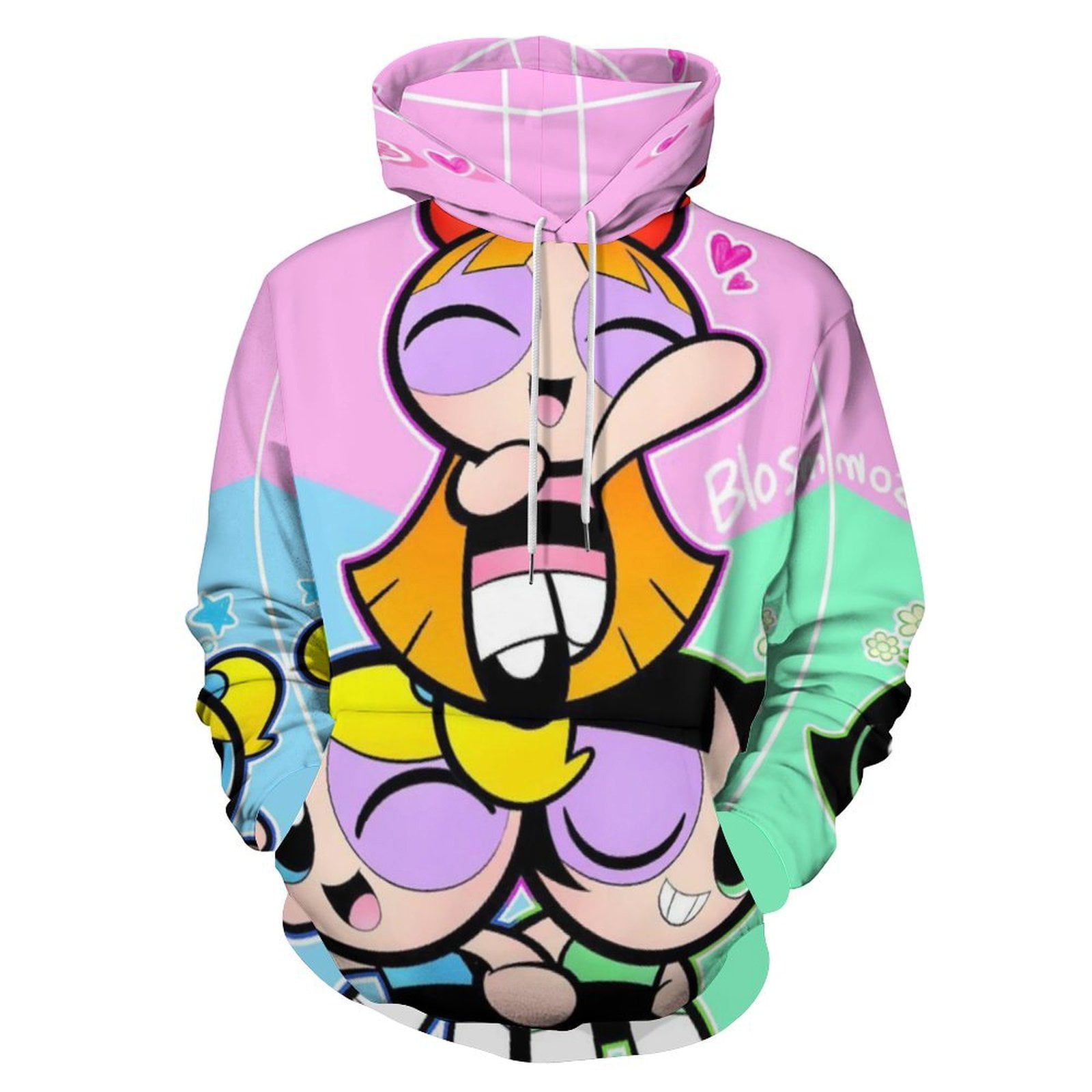 The Powerpuff Girls Unisex Sweatshirts Loose Pullover Sweater Hooded ...