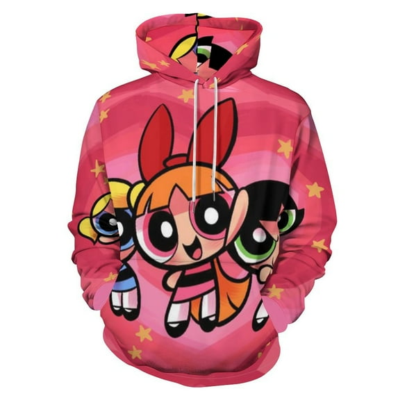The Powerpuff Girls Unisex Sweatshirts Loose Pullover Sweater Hooded ...