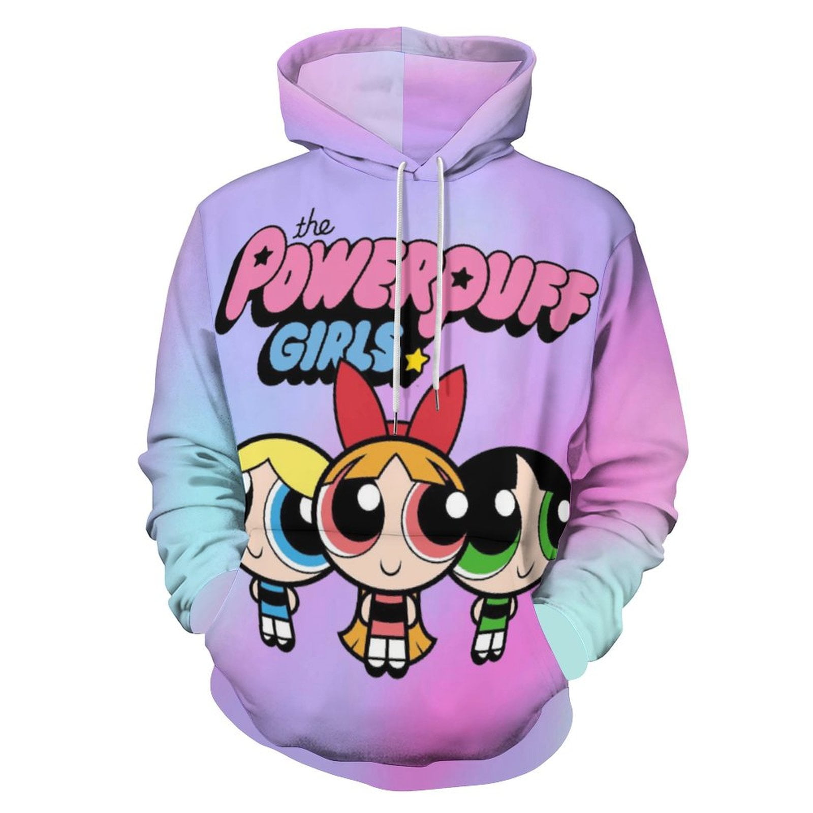The Powerpuff Girls Unisex Sweatshirts Loose Pullover Sweater Hooded ...