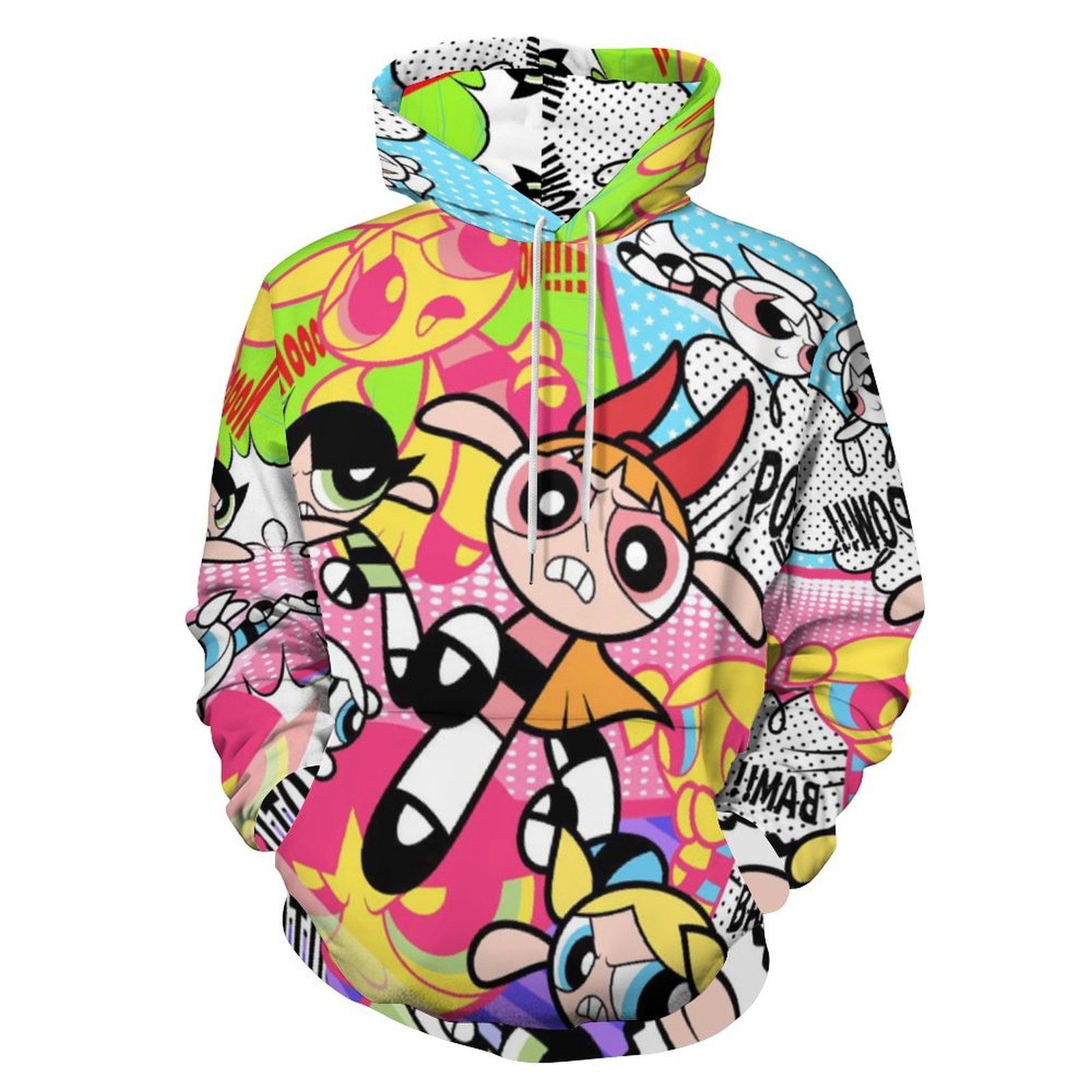 The Powerpuff Girls Unisex Sweatshirts Loose Pullover Sweater Hooded ...