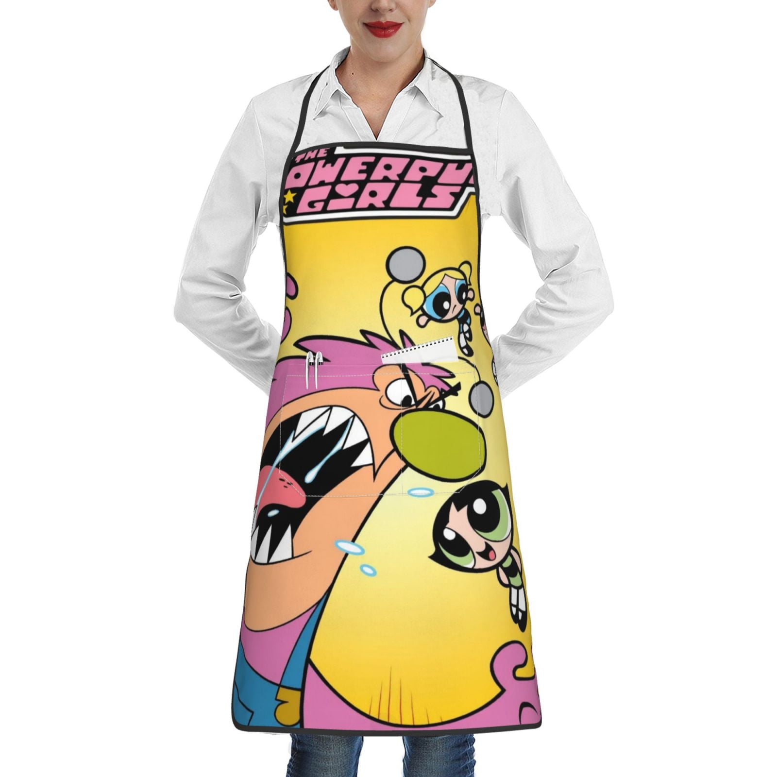 The Powerpuff Girls Waterproof Cooking Aprons, Adjustable Bib Soft Chef ...