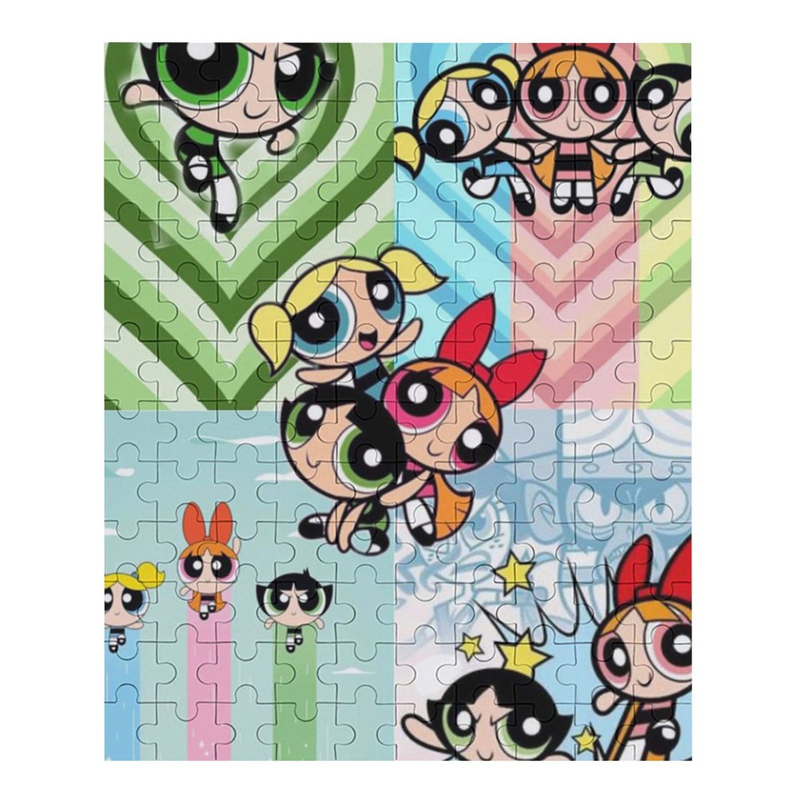 The Powerpuff Girls Wooden Puzzle Home Decoration Interlocking Jigsaw ...