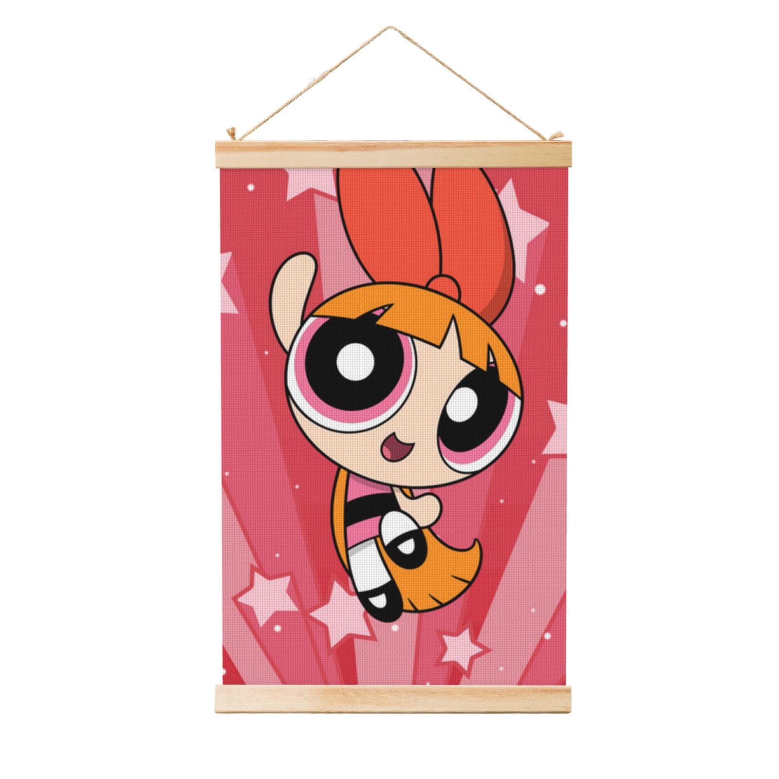 The Powerpuff Girls Wooden Shaft Hanging Poster Home Decor Poster Wall ...