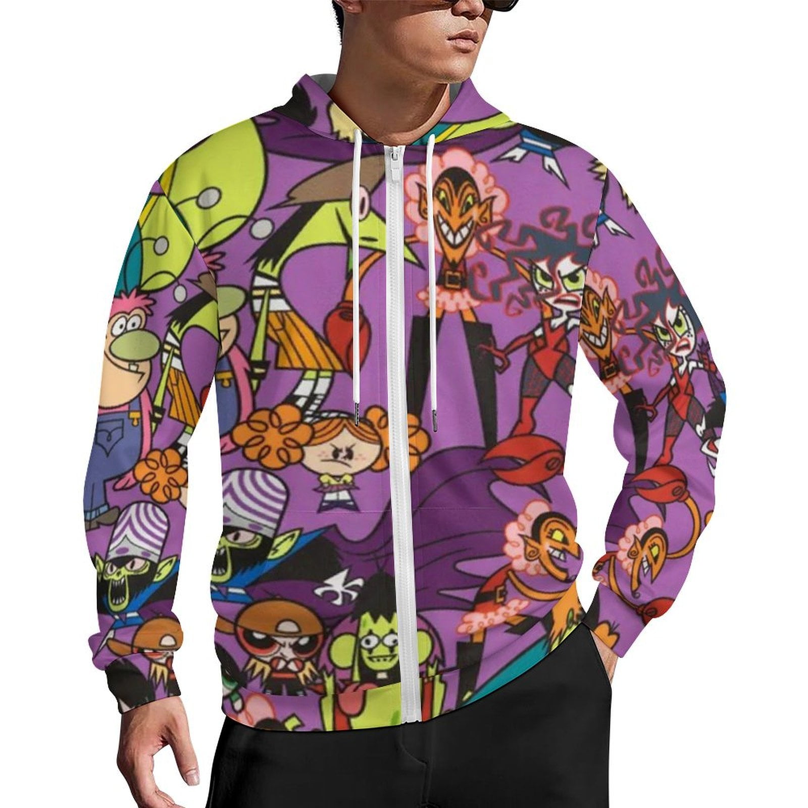 The Powerpuff Girls Zip Up Hoodies Unisex Realistic 3D Print Sweatshirt ...