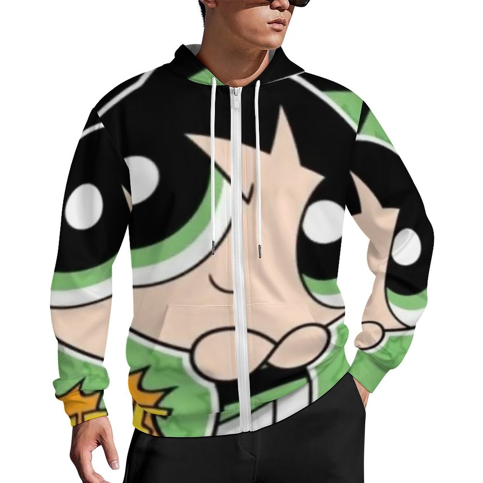 The Powerpuff Girls Zip Up Hoodies Unisex Realistic 3D Print Sweatshirt ...