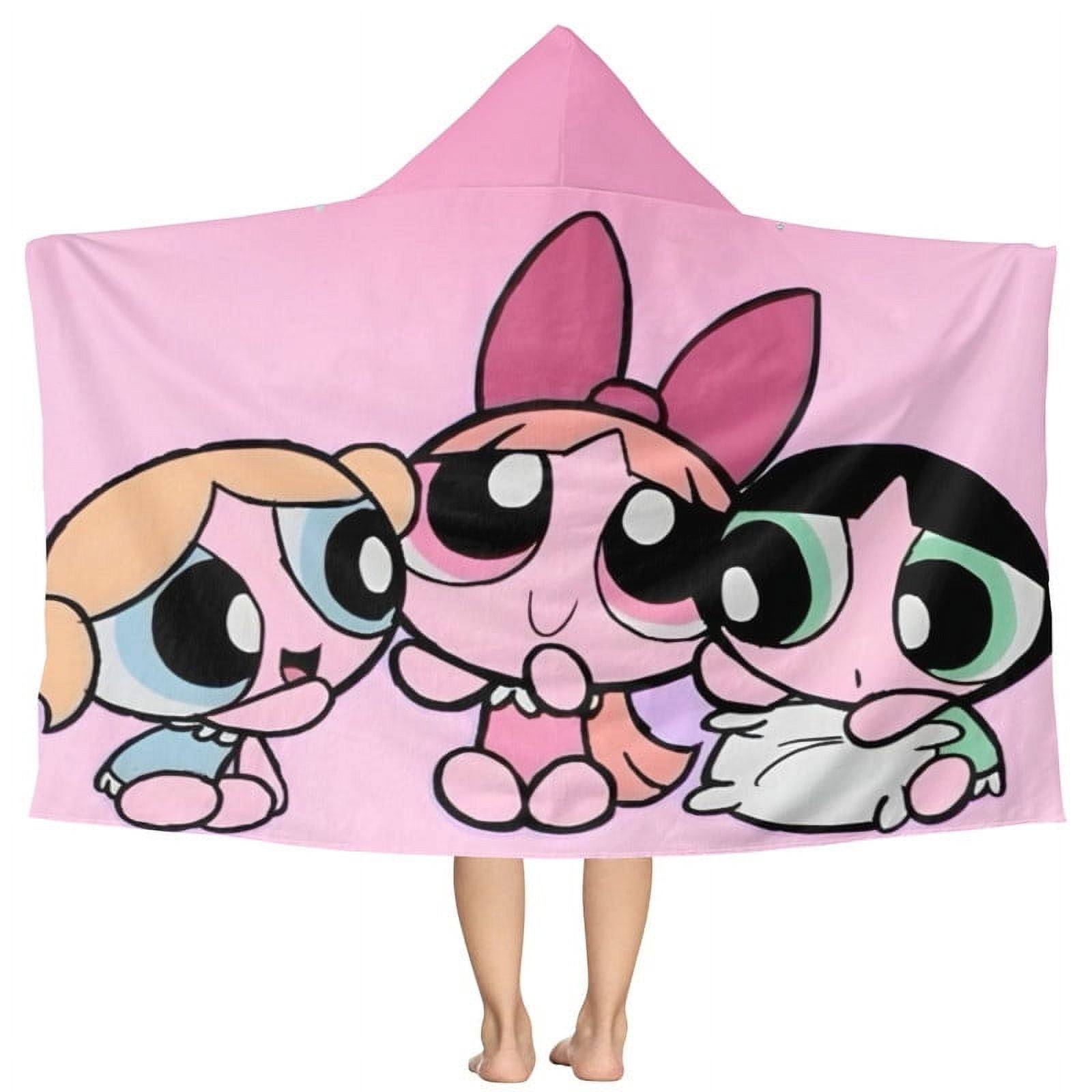 The Powerpuff Girls Pattern Beach Poncho - Microfiber - Towel - Kids ...