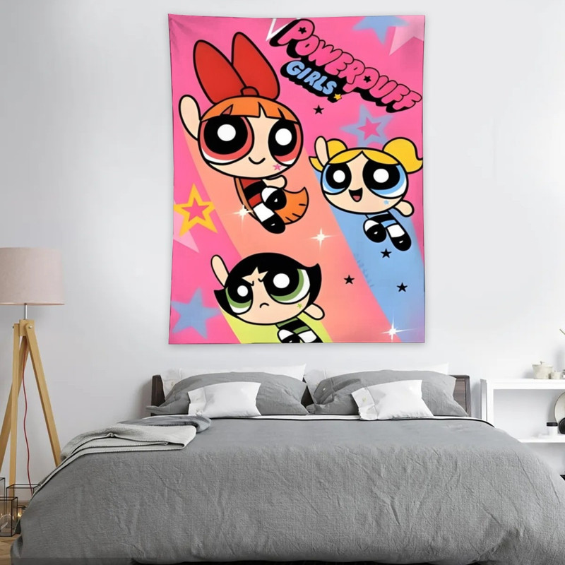 The Powerpuff Girls tapestry 40 x 60 inches rich in color realistic in ...