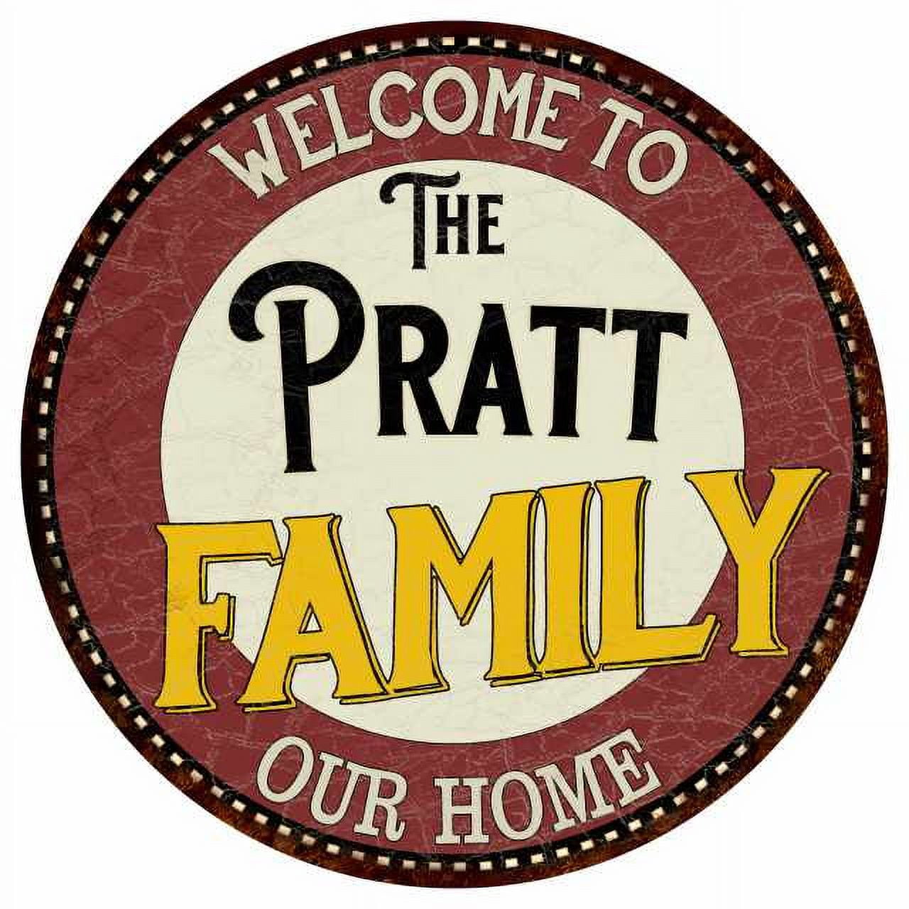 The Pratt Family 12" Round Metal Sign Kitchen Game Room Décor ...