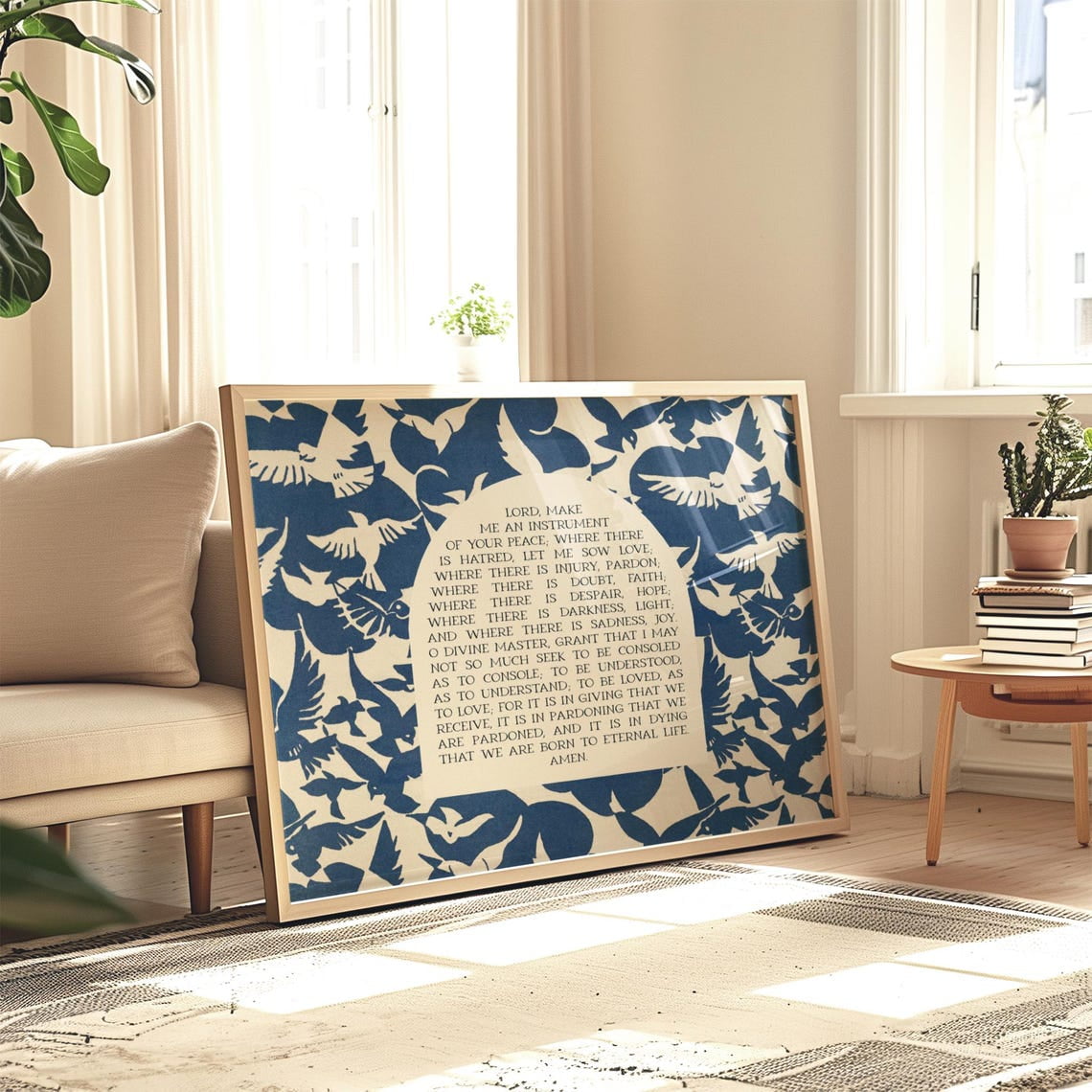 The Prayer Of St Francis Print, Christian Wall Art, Catholic Decor, Mid ...