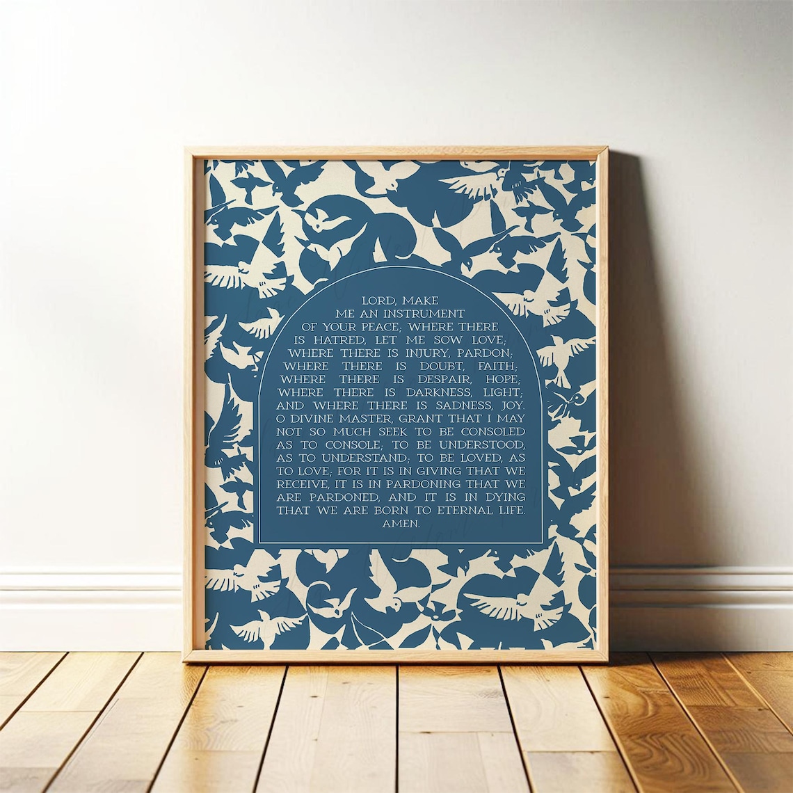 The Prayer Of St Francis Print, Christian Wall Art, Catholic Decor, Mid ...