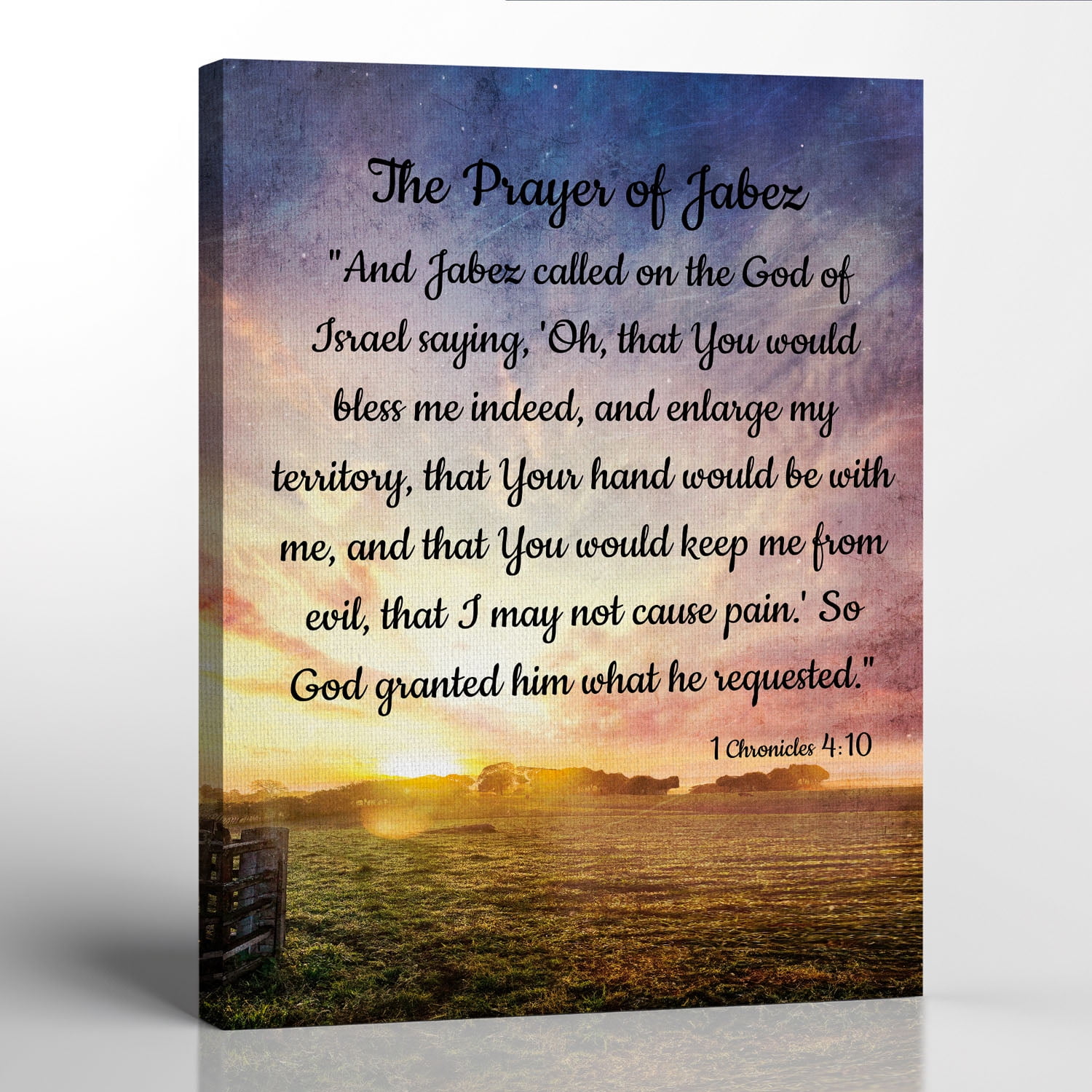 The Prayer of Jabez Printed Canvas, Prayer of Jabez, Prayer Canvas ...