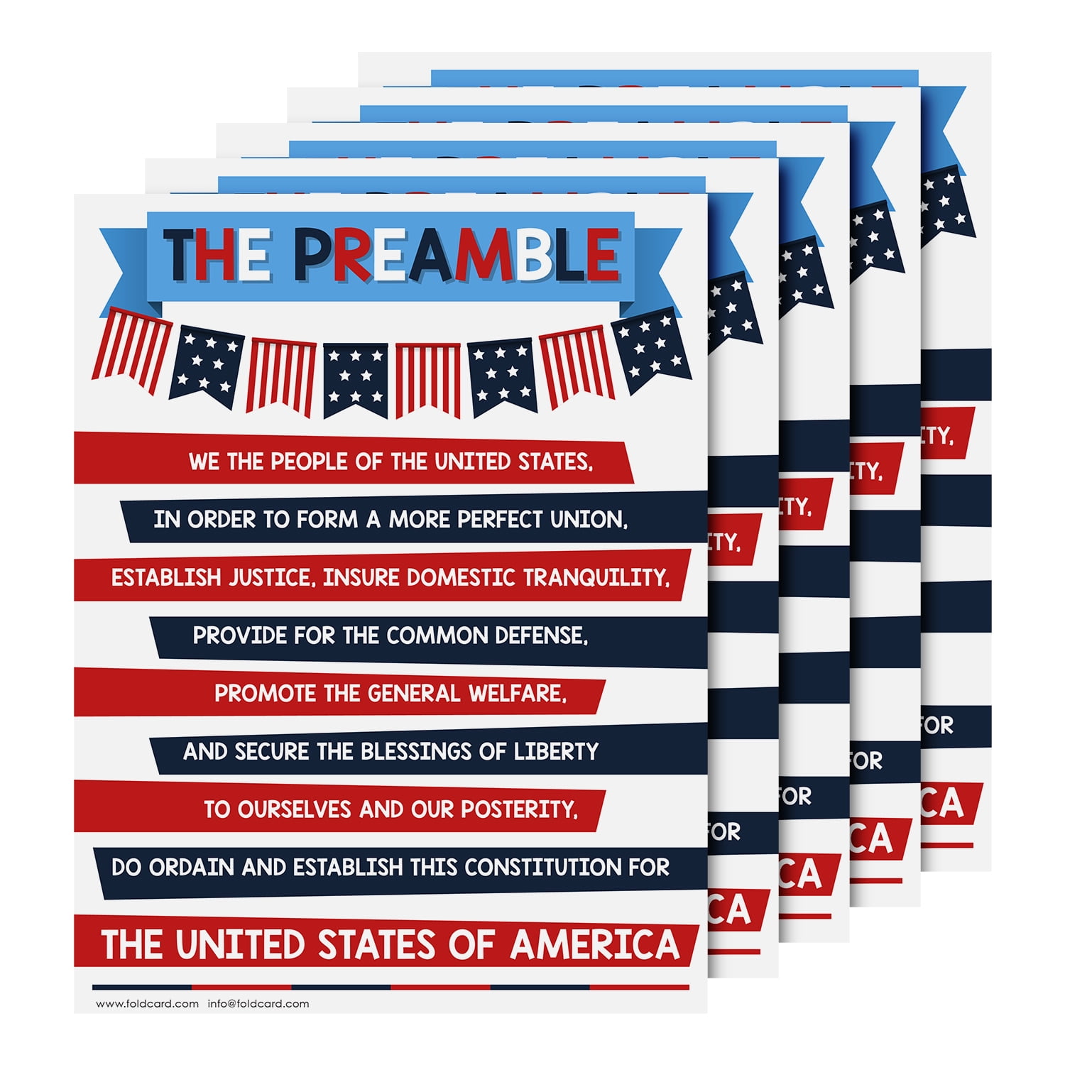 The Preamble USA Educational Posters for Kids – Classroom and ...