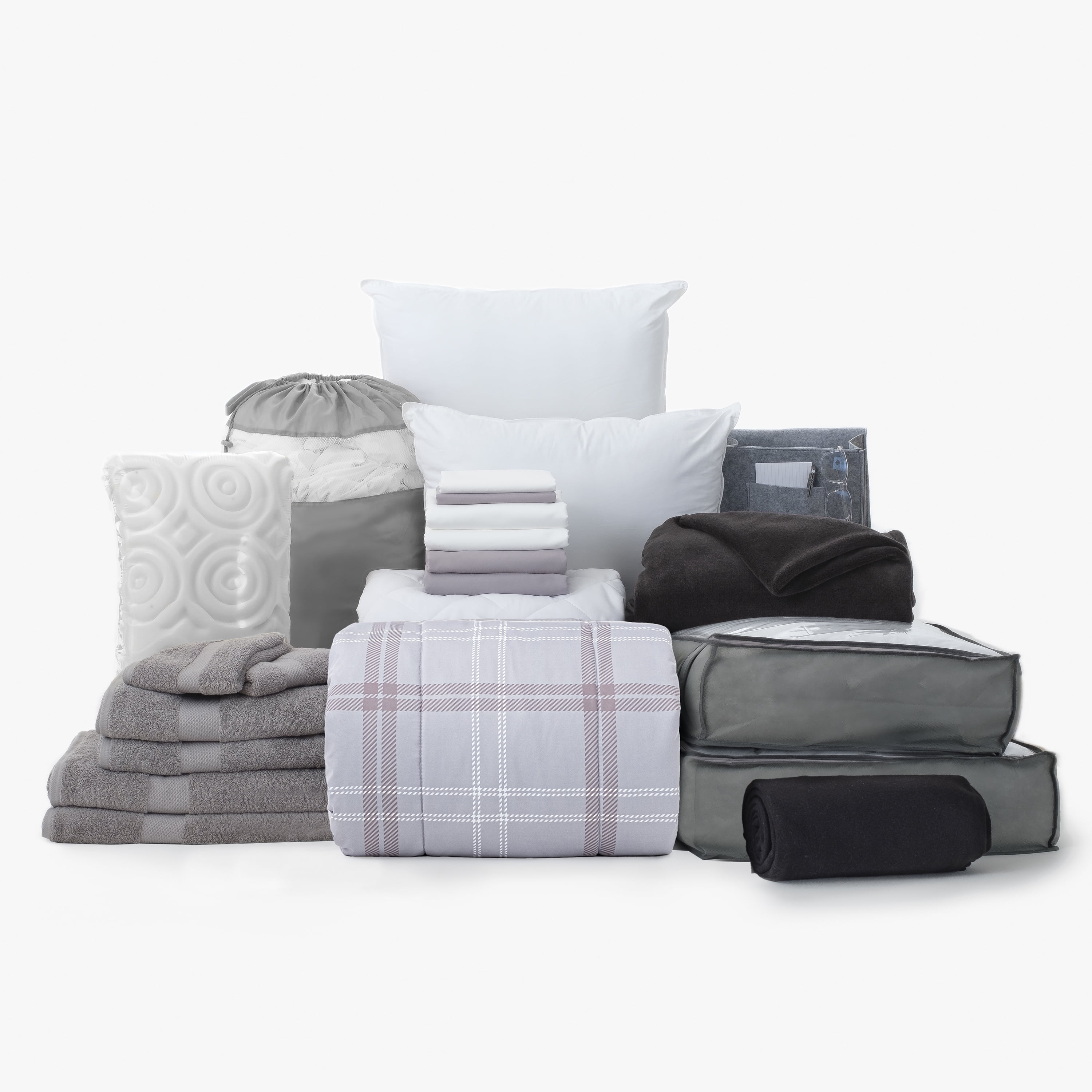 Dawn 23-Piece Twin XL Bedding Comforter Set, David Gray Pattern, Sheets ...