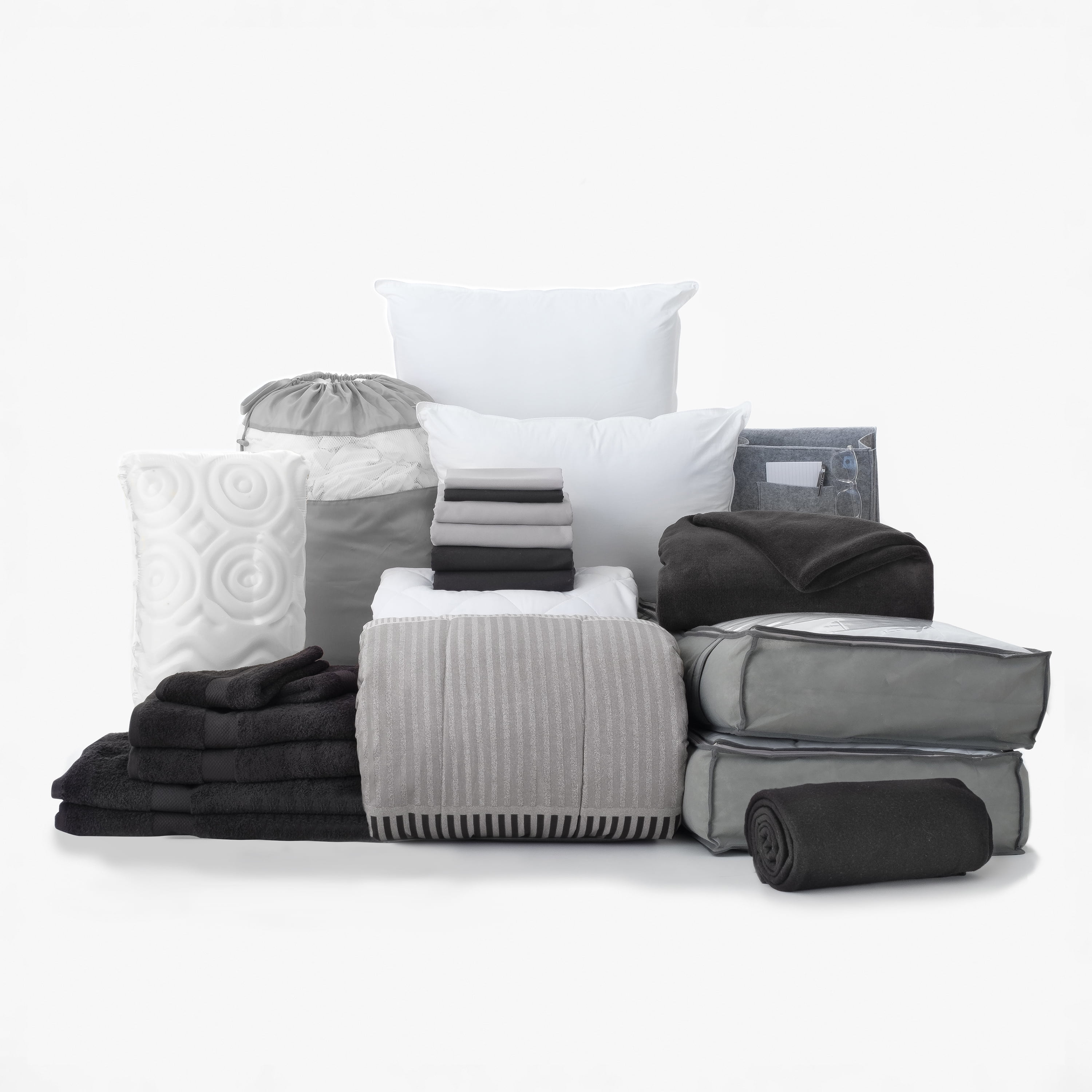The Preferred Dorm Essentials Value Pack in Preston Black & Gray, 23 ...