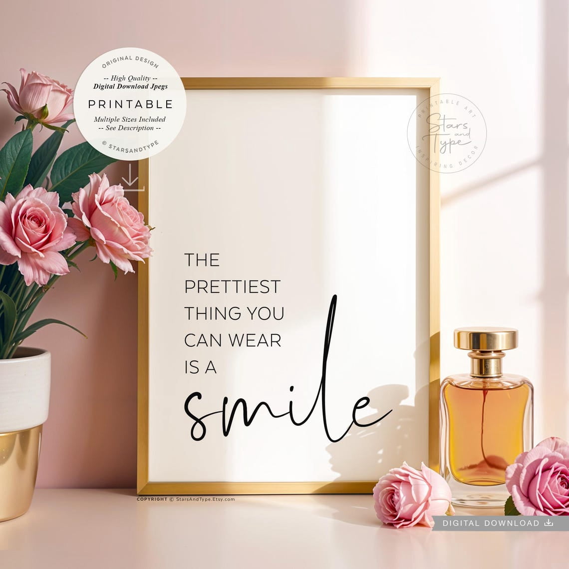 The Prettiest Thing You Can Wear Quote Poster, Unframed Size 24x36 ...