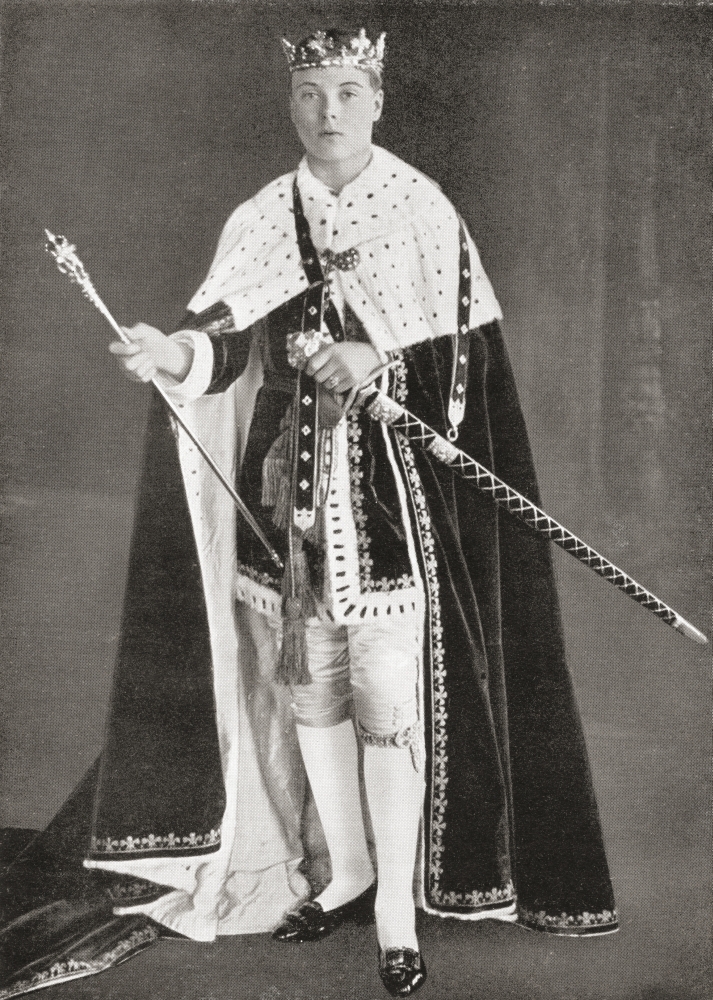The Prince Of Wales Later King Edward Viii In His Investiture Robes In ...