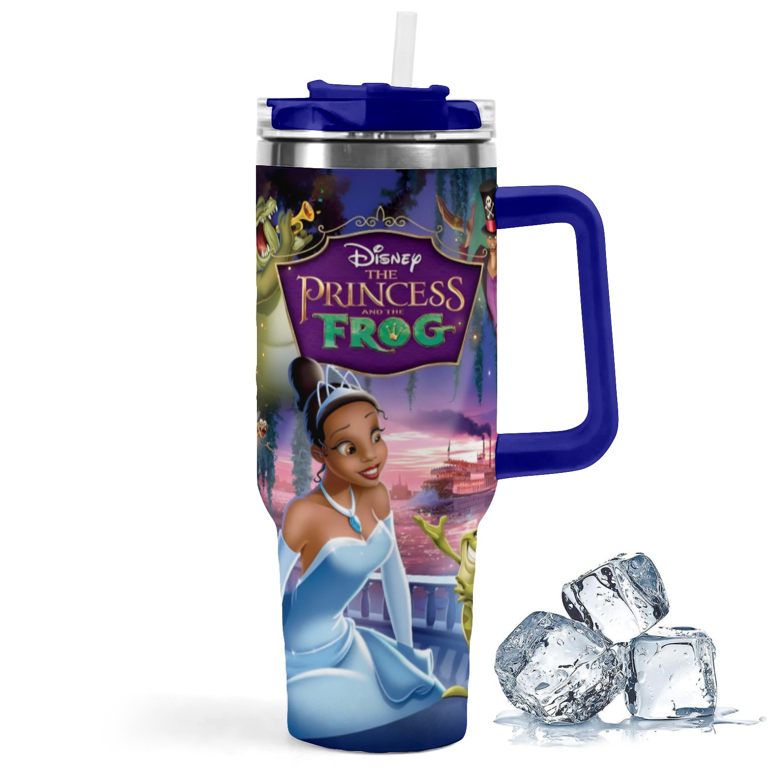 The Princess* & AND Frog Large capacity car cup has an iconic print, is ...