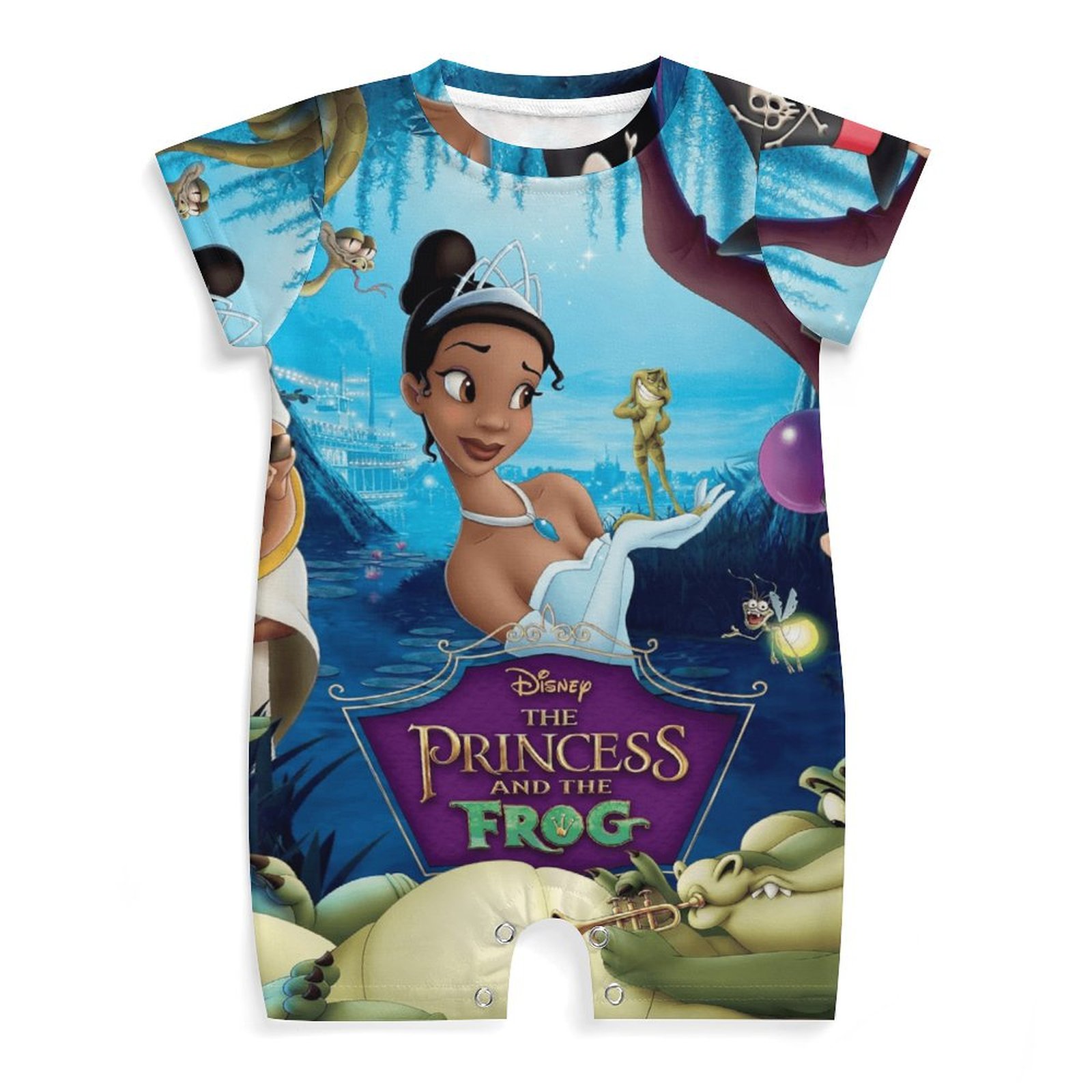 The Princess And The Frog Baby Boy Girl Short Sleeve Rompers Bodysuit ...