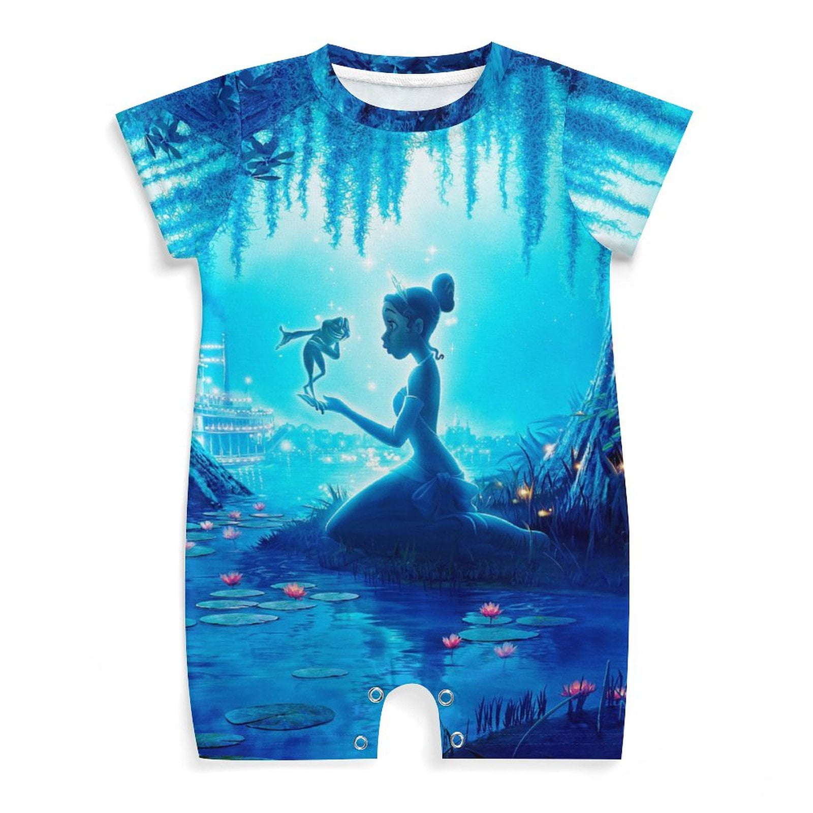 The Princess And The Frog Baby Boy Girl Short Sleeve Rompers Bodysuit ...
