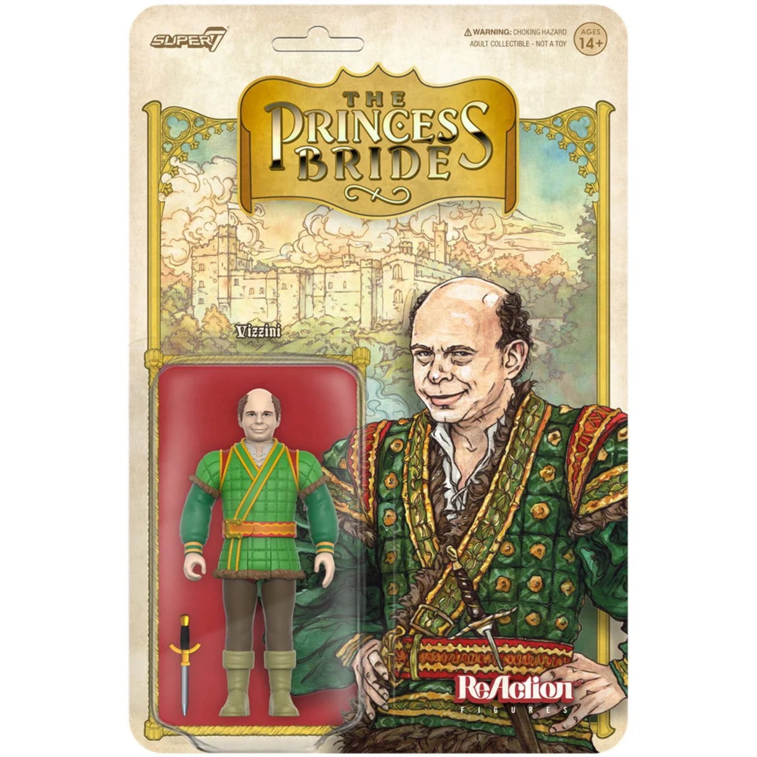 The Princess Bride Vizzini 3.75-inch ReAction Toy Figure for Ages 14 ...