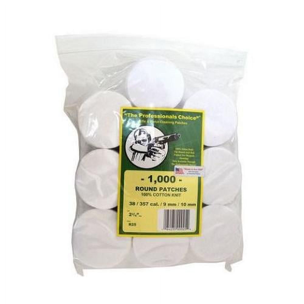 The Professionals Choice 100% Cotton Knit White Round Patches 2.75in ...