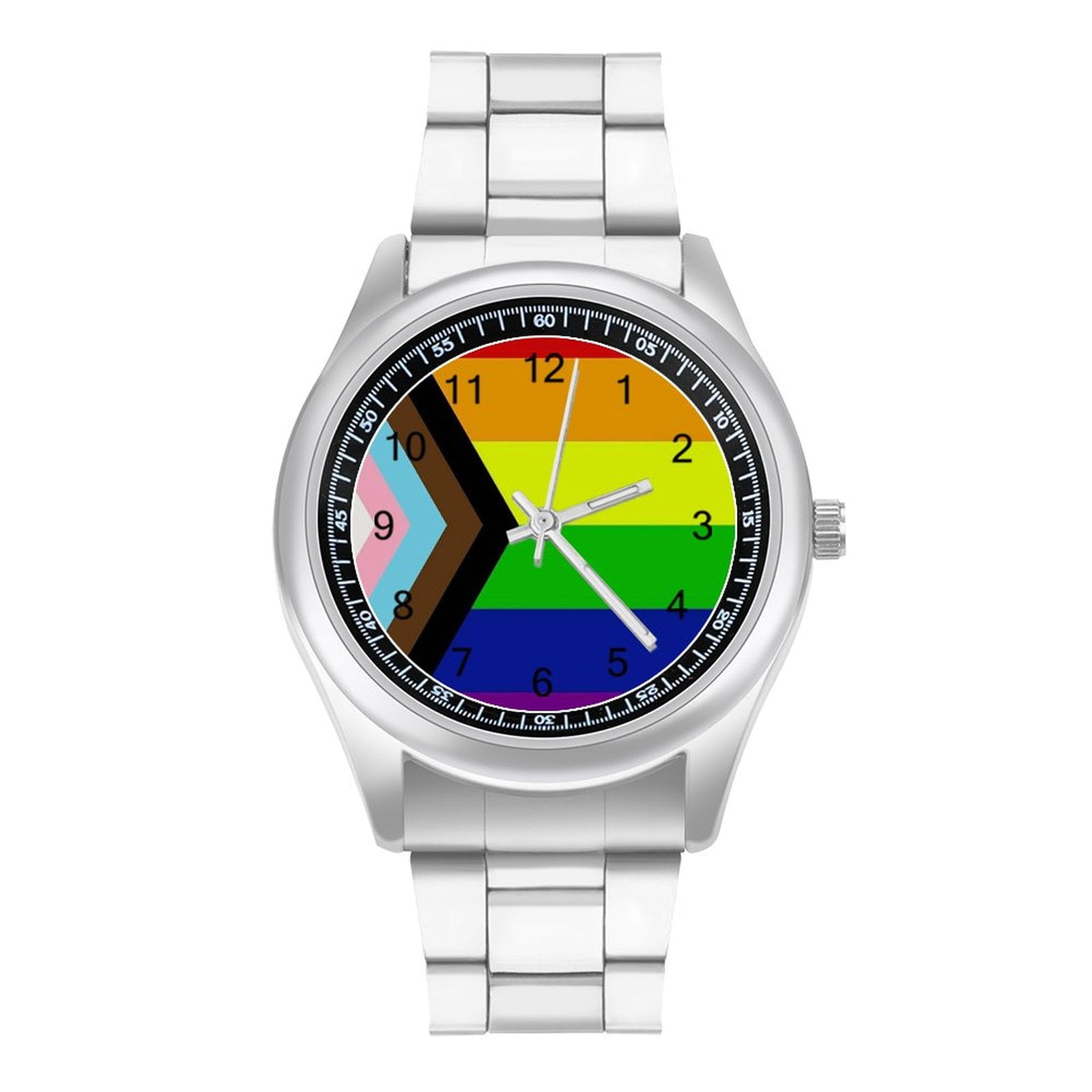 The Progress Pride Flag All The Colours of The Rainbow Wrist Watches ...