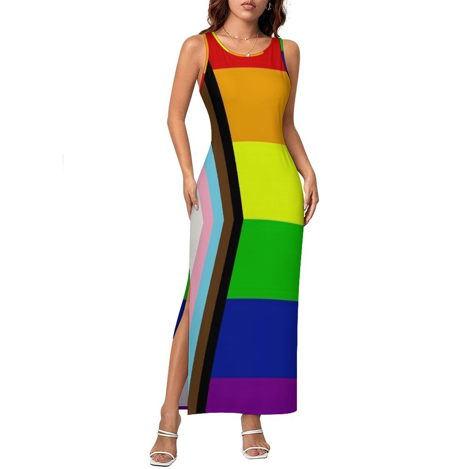 The Progress Pride Flag All The Colours of The Rainbow Ladies Summer ...