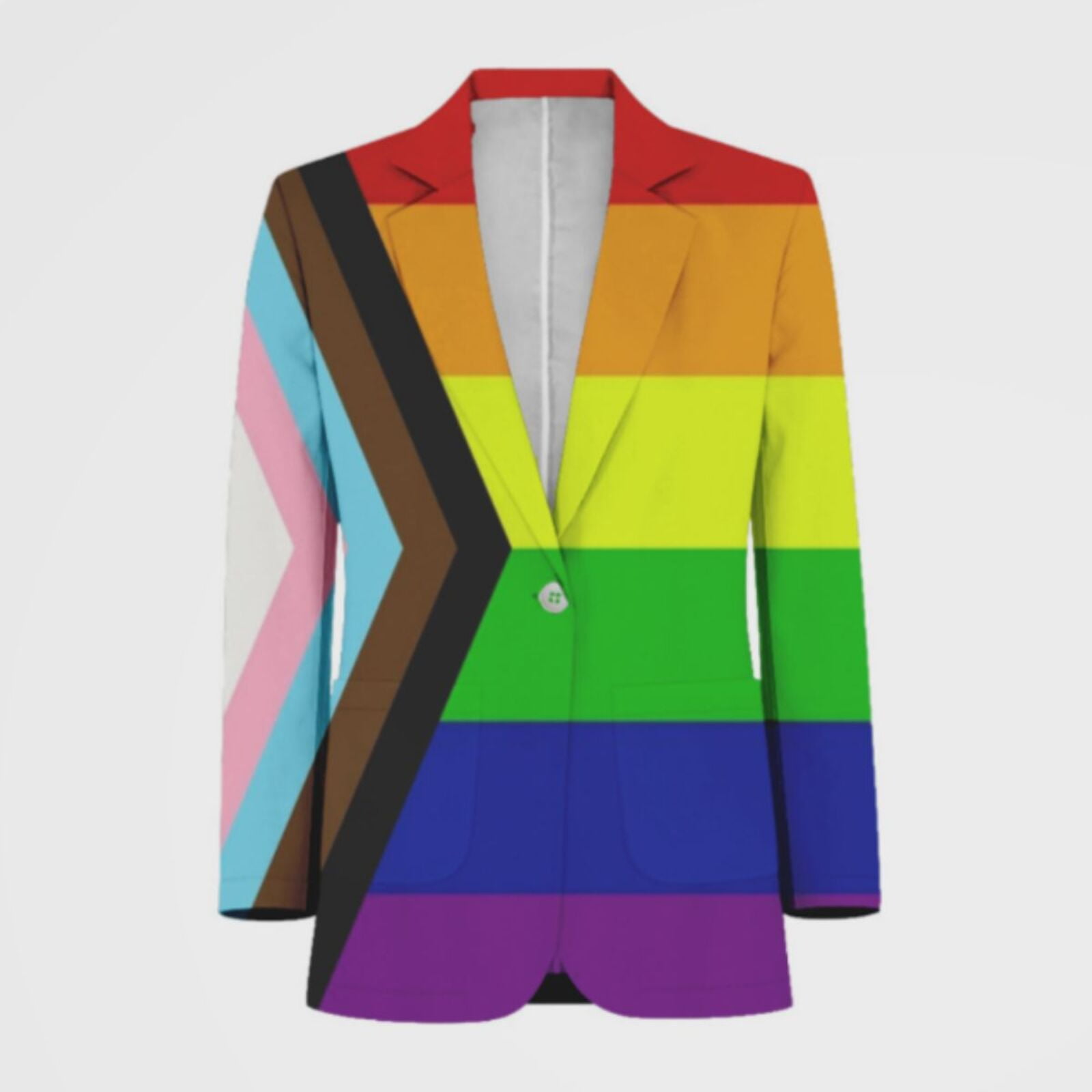 The Progress Pride Flag All the Colours of the Rainbow-01 Men Blazers ...