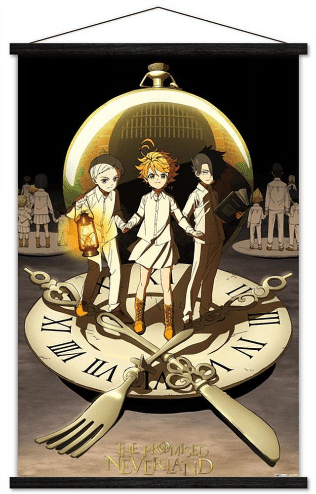 The Promised Neverland - Group Wall Poster with Magnetic Frame, 22.375 ...