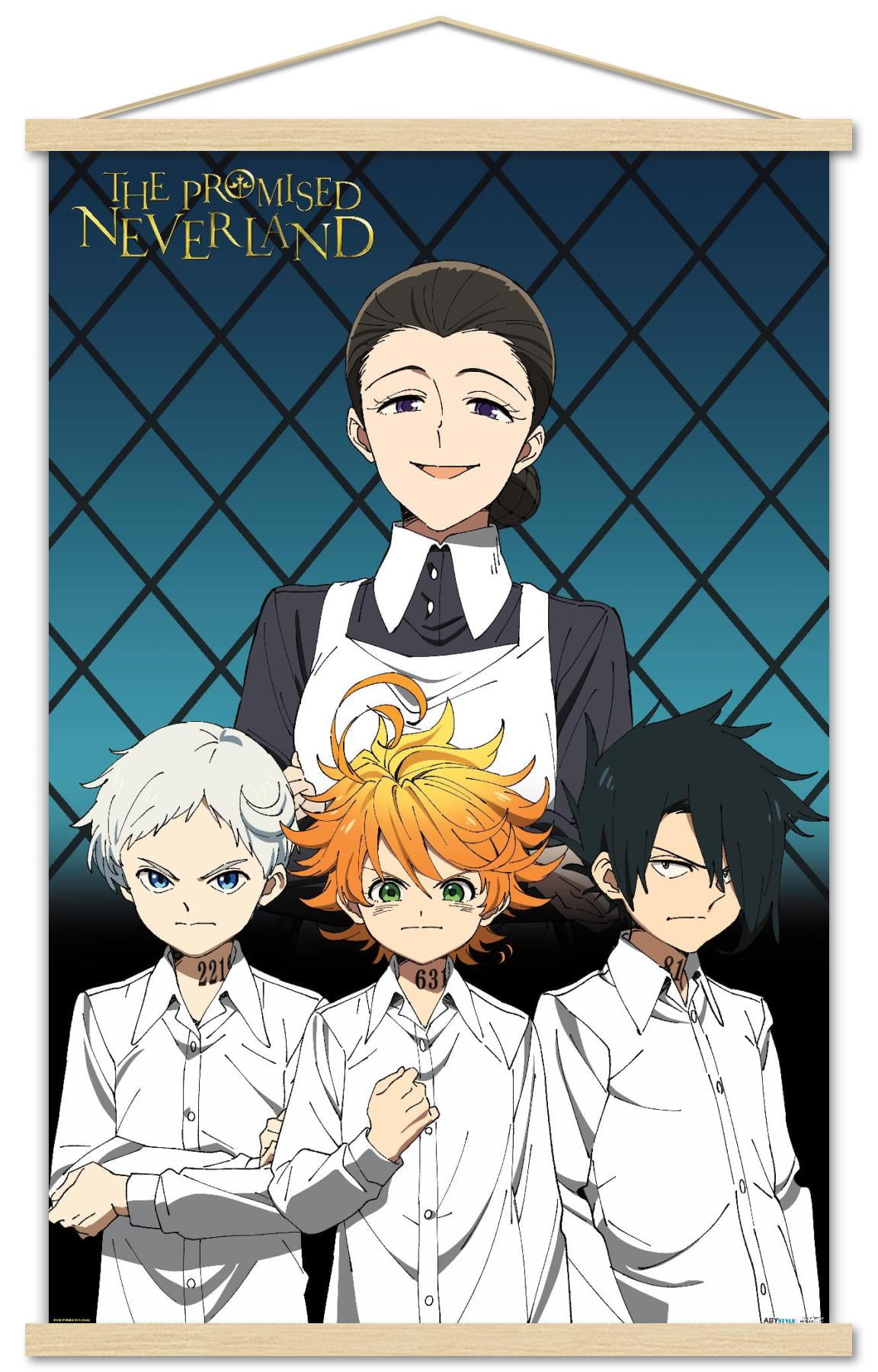 The Promised Neverland - Mom & Orphans Wall Poster with Magnetic Frame ...