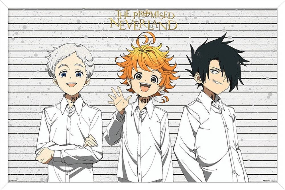 The Promised Neverland - Mug Shots Wall Poster, 22.375" x 34" Framed ...