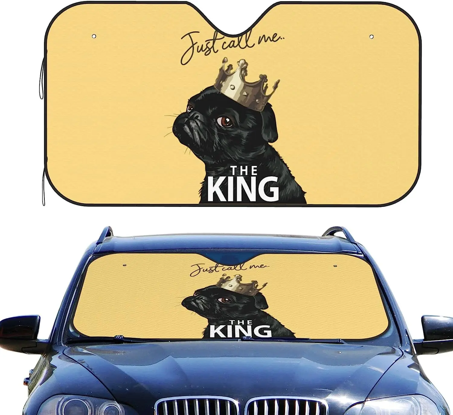 The Pug Dog Anime Windshield Sun Shade for Car SUV Truck Front Window ...