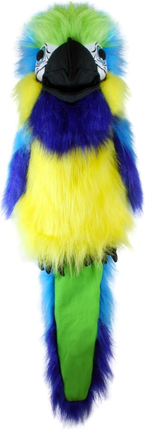 The Puppet Company Large Birds Blue & Gold Macaw Hand Puppet, 18 inches ...