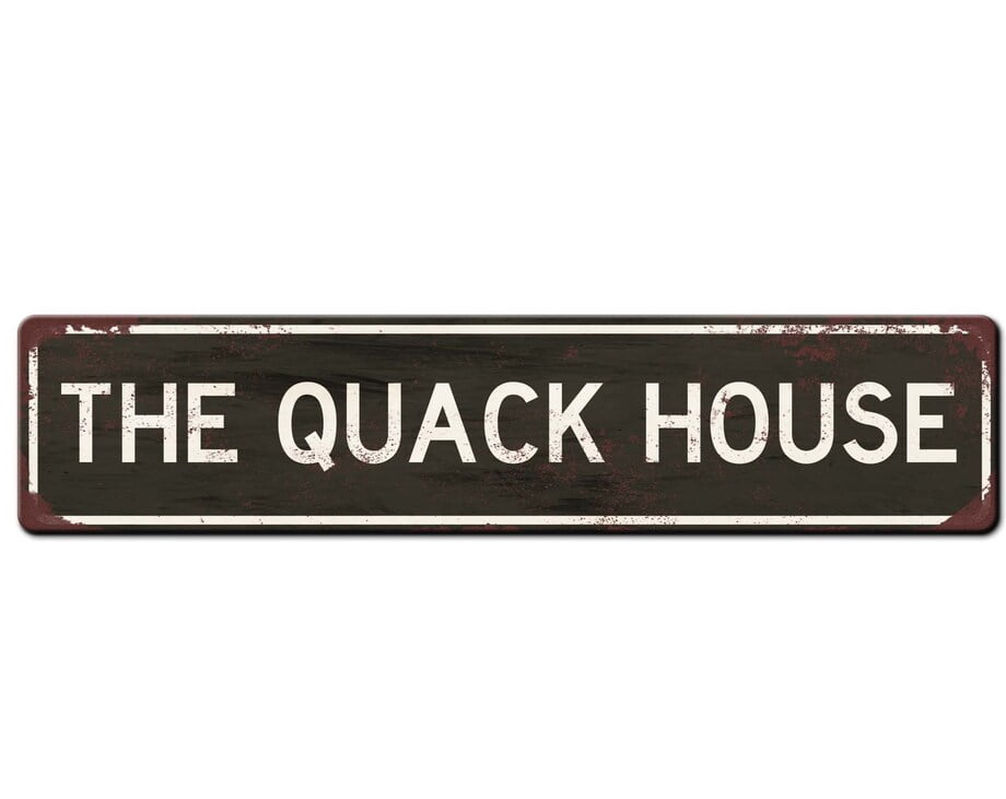 The Quack House Funny Duck House Sign Backyard duck sign Duck farmer ...