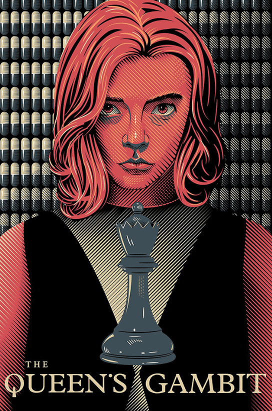 The Queen's Gambit 2020 Poster 24x36 - Anya Taylor-Joy Drama Chess ...
