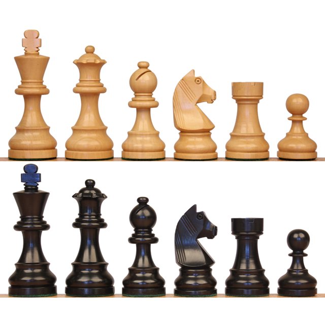 The Queen's Gambit Chess Set with Ebonized & Boxwood Pieces - 3.75 ...