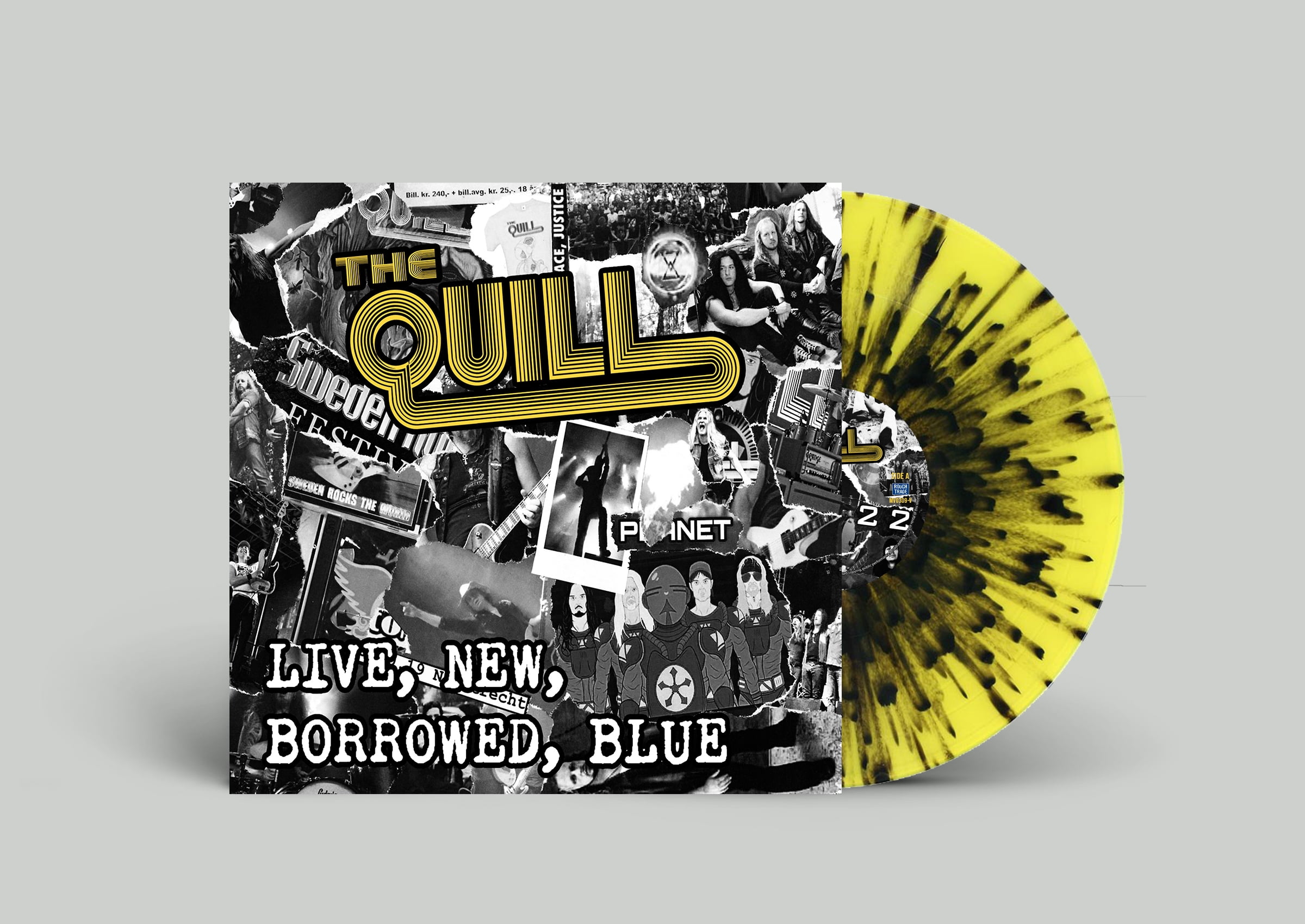 The Quill - Live, New, Borrowed, Blue - Black Yellow Splatter - Rock ...