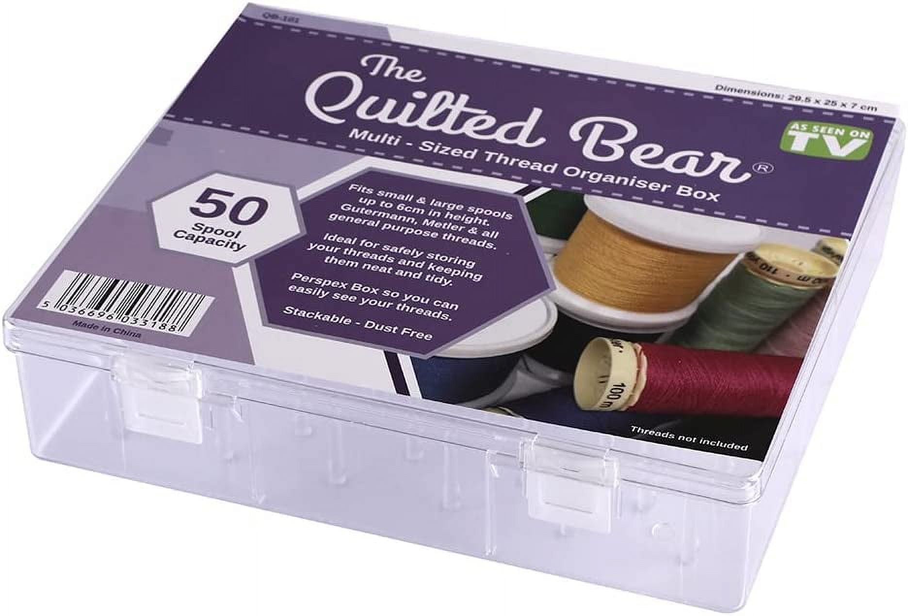 The Quilted Bear 50 Spool Acrylic Sewing Thread Storage Box - Walmart.com