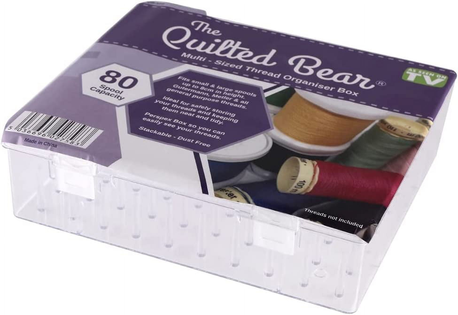 The Quilted Bear 80 Spool Acrylic Sewing Thread Storage Box - Walmart.com