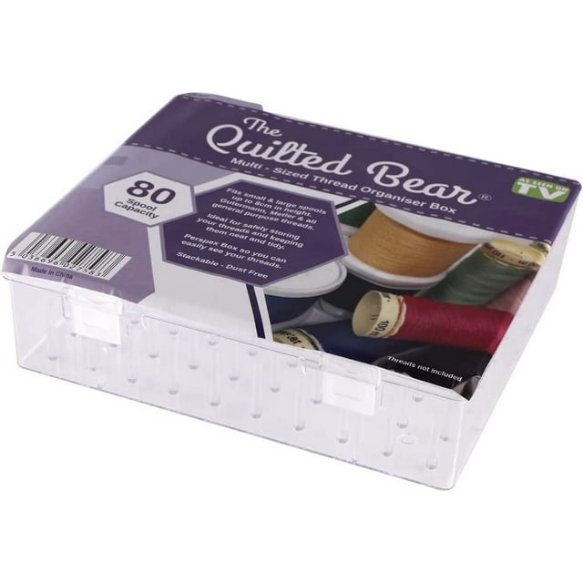 The Quilted Bear 80 Spool Acrylic Sewing Thread Storage Box - Walmart.com