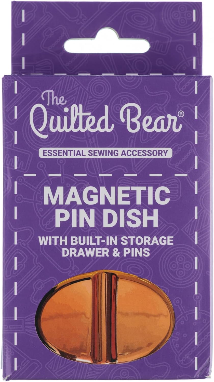The Quilted Bear Magnetic Pin Cushion with Sewing Pins (Rose Gold ...