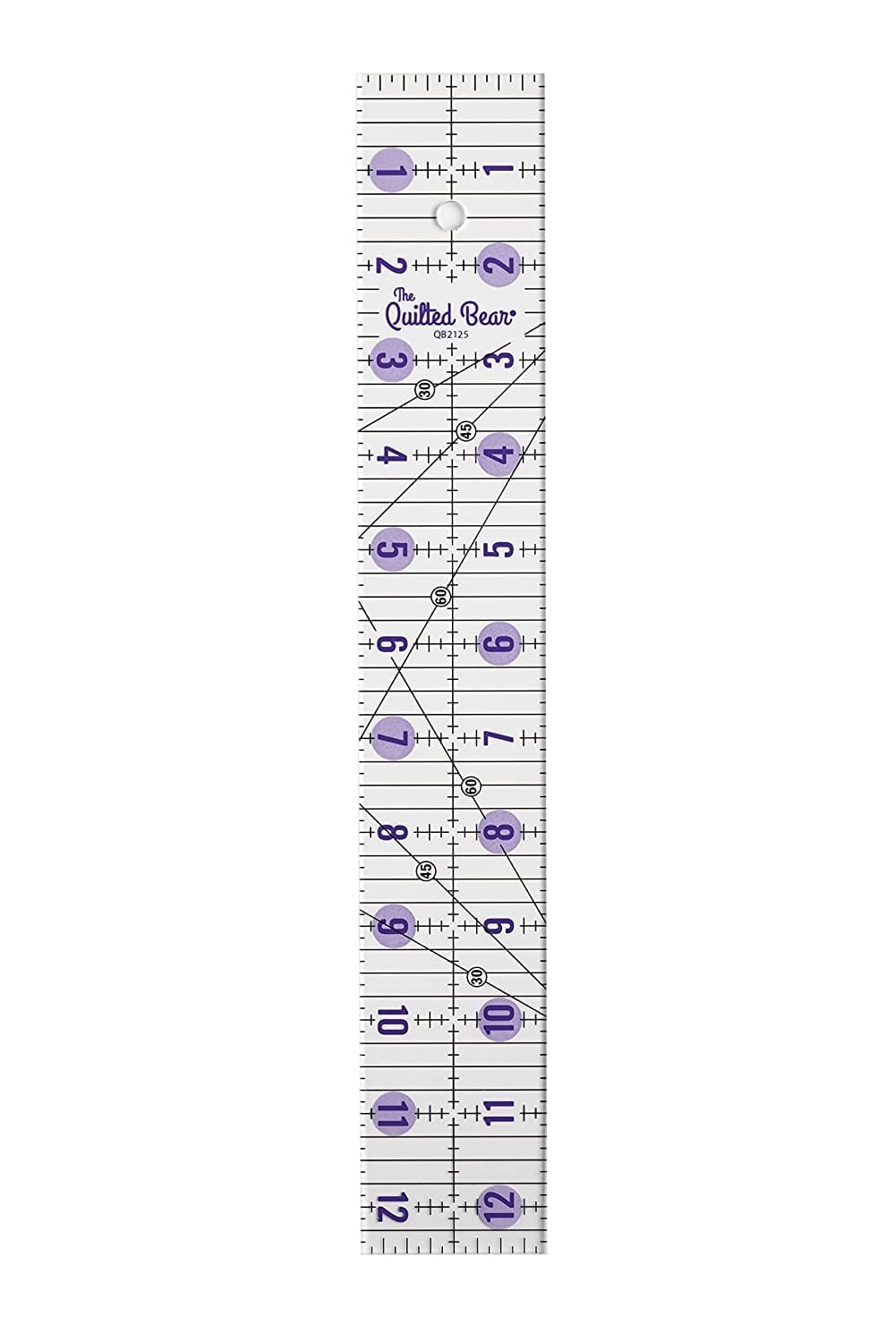 The Quilted Bear Non-Slip Acrylic Quilting Rulers - 2" x 12.5 ...