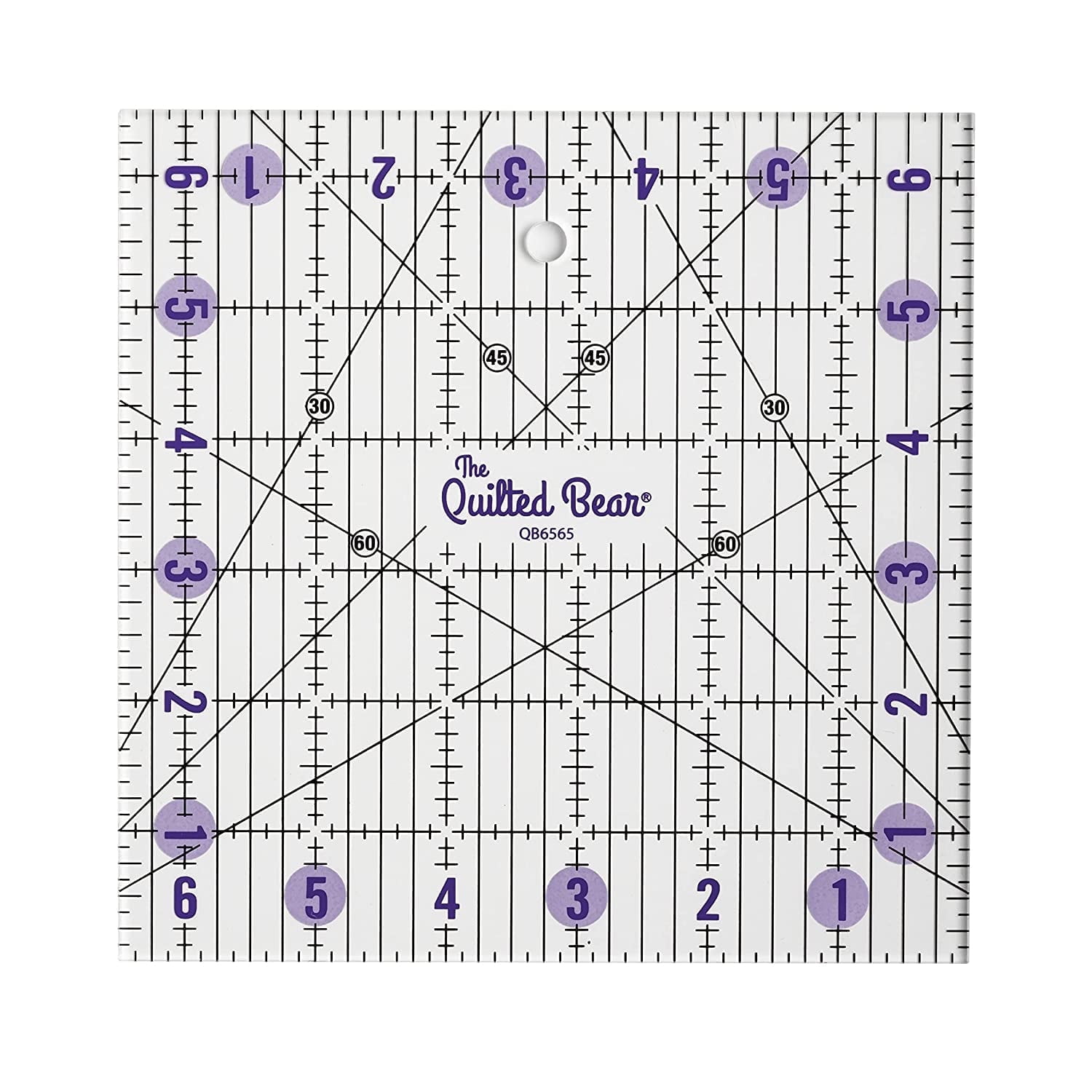 The Quilted Bear Non-Slip Acrylic Quilting Rulers - 6.5" x 6.5 ...