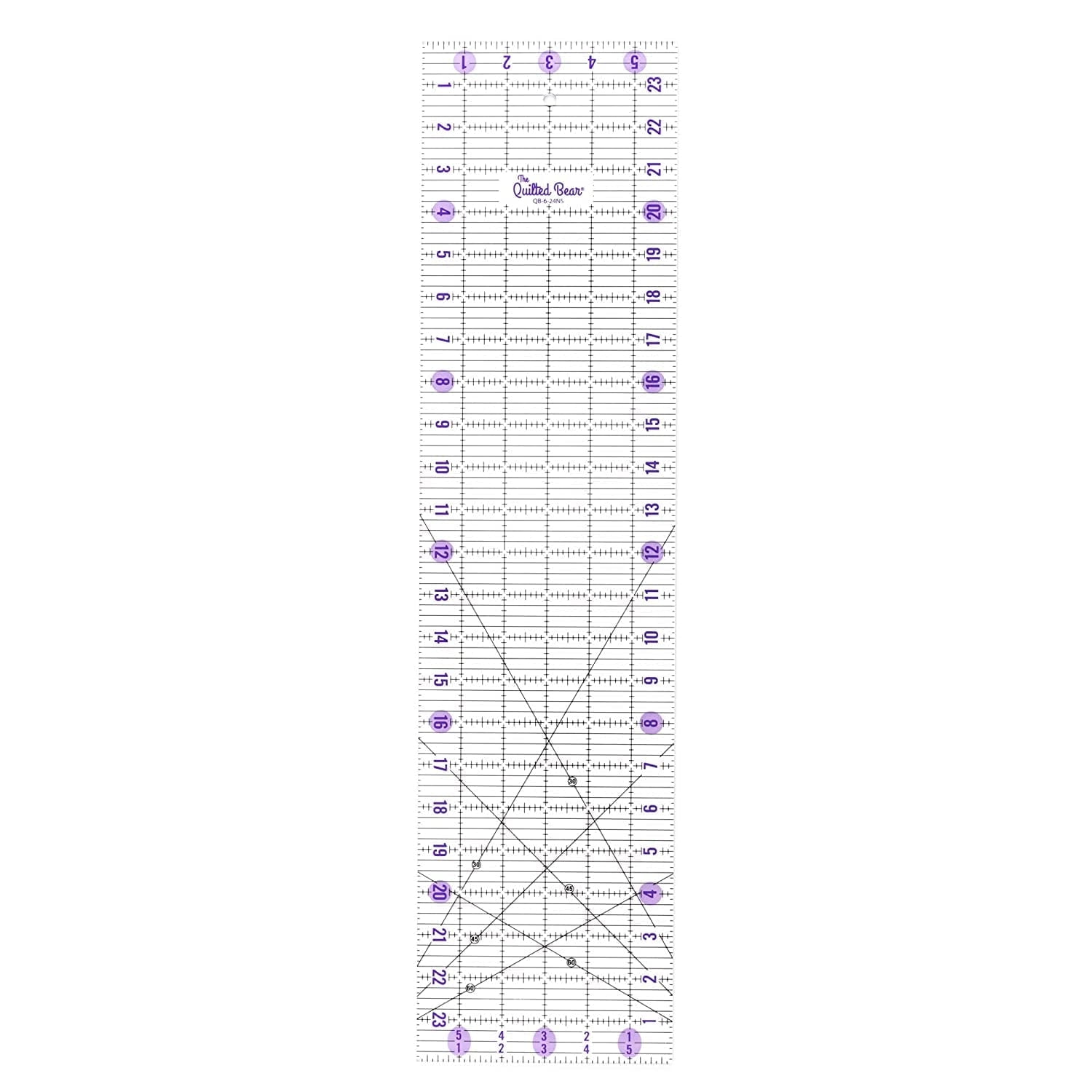 The Quilted Bear Non-Slip Acrylic Quilting Rulers - 6" x 24" - Walmart.com