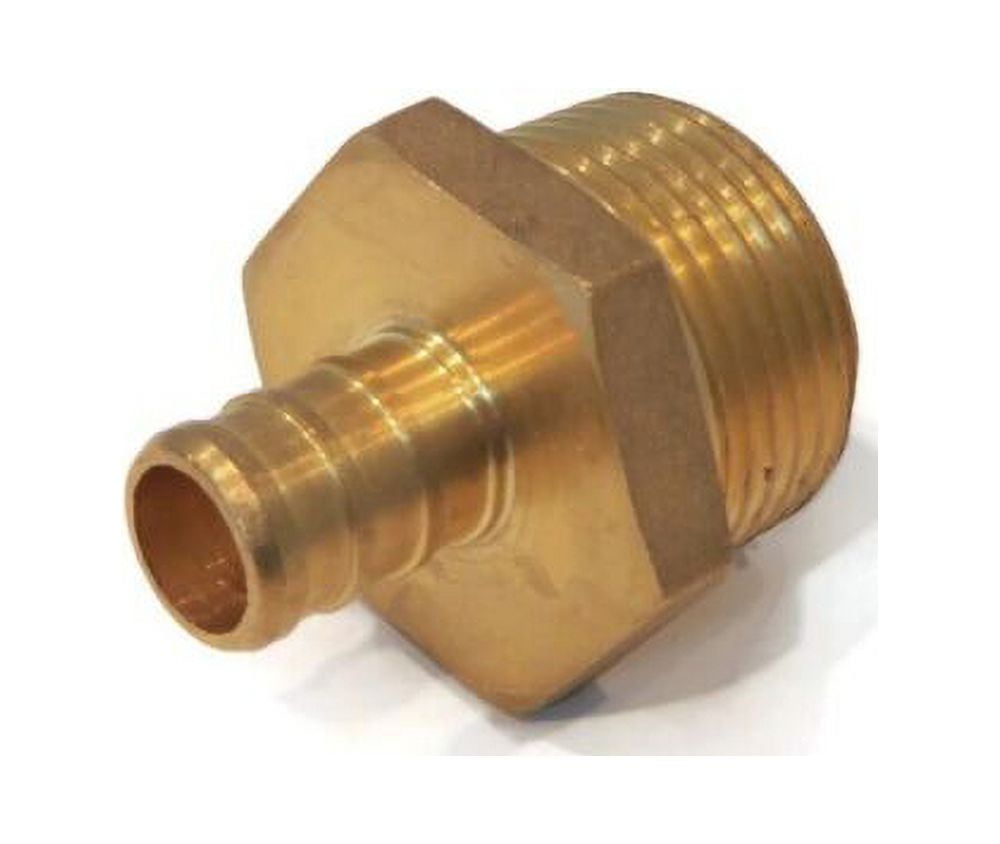The ROP Shop | 1/2" x 3/4" Male NPT, Brass, Threaded Adapter PEX ...